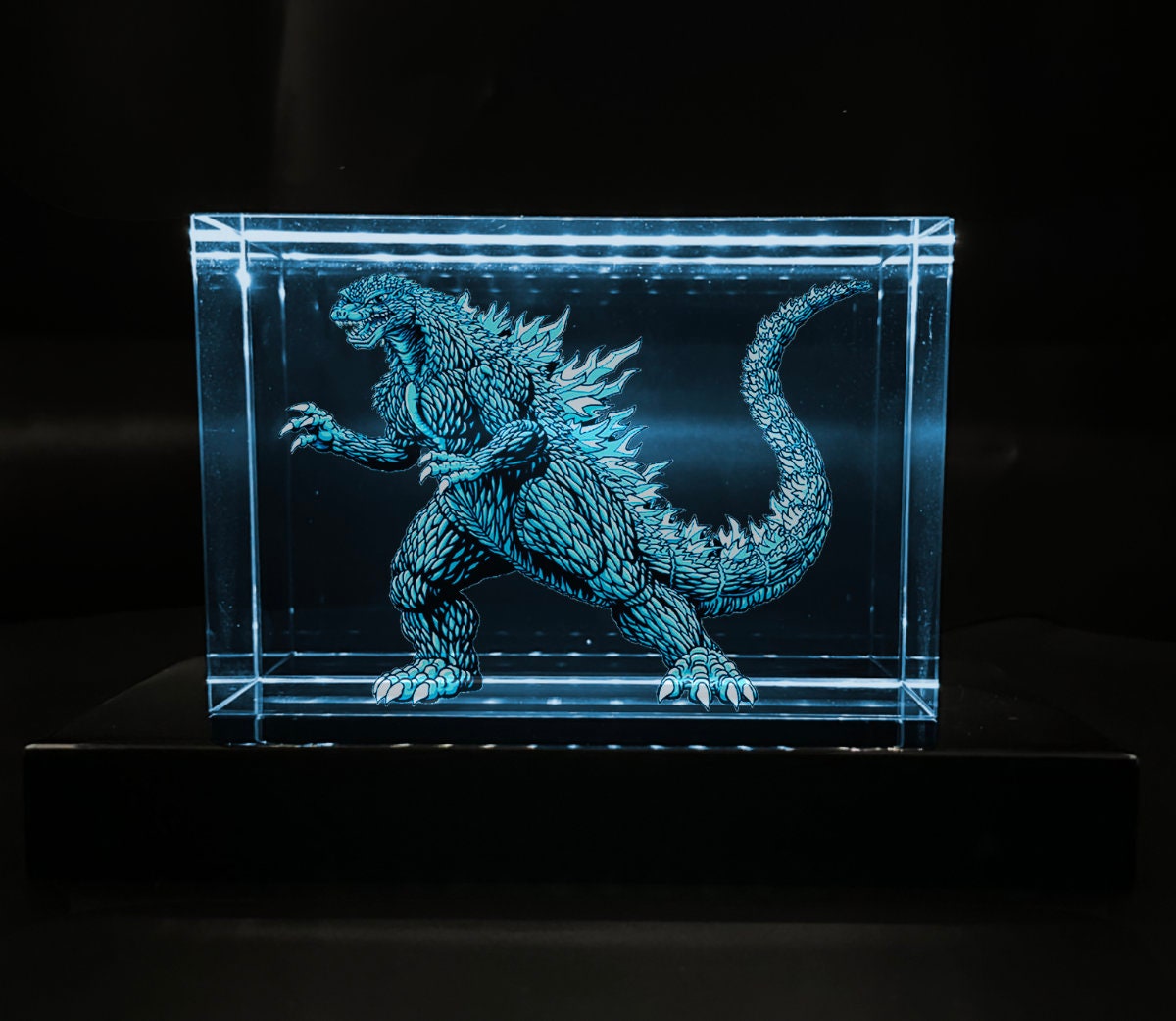 Godzilla Vintage 3D Laser Engraved Size Large Color Changing Game Light ...