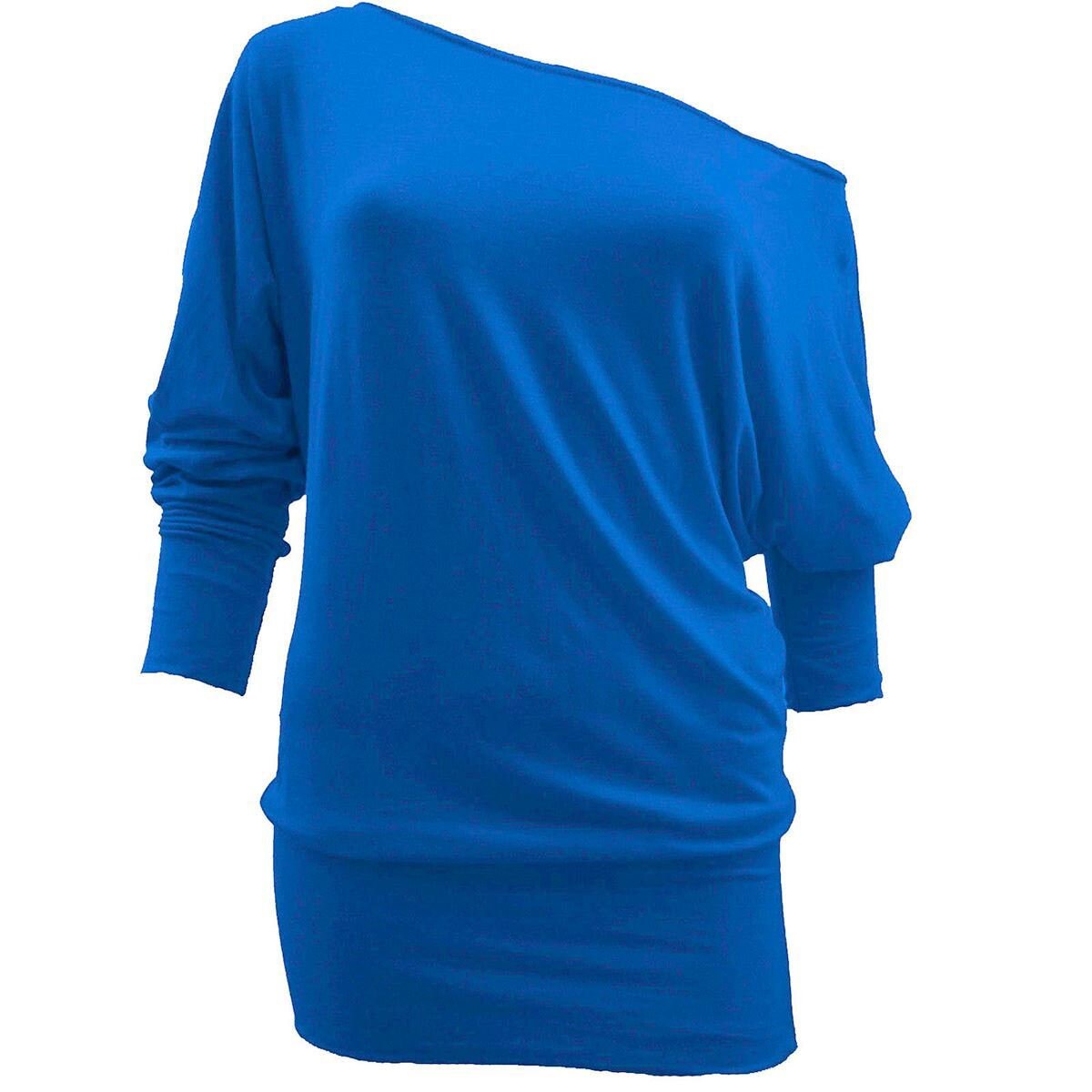 Womens One Off-shoulder Batwing Jumper Ladies Batwing Casual Top Womens ...