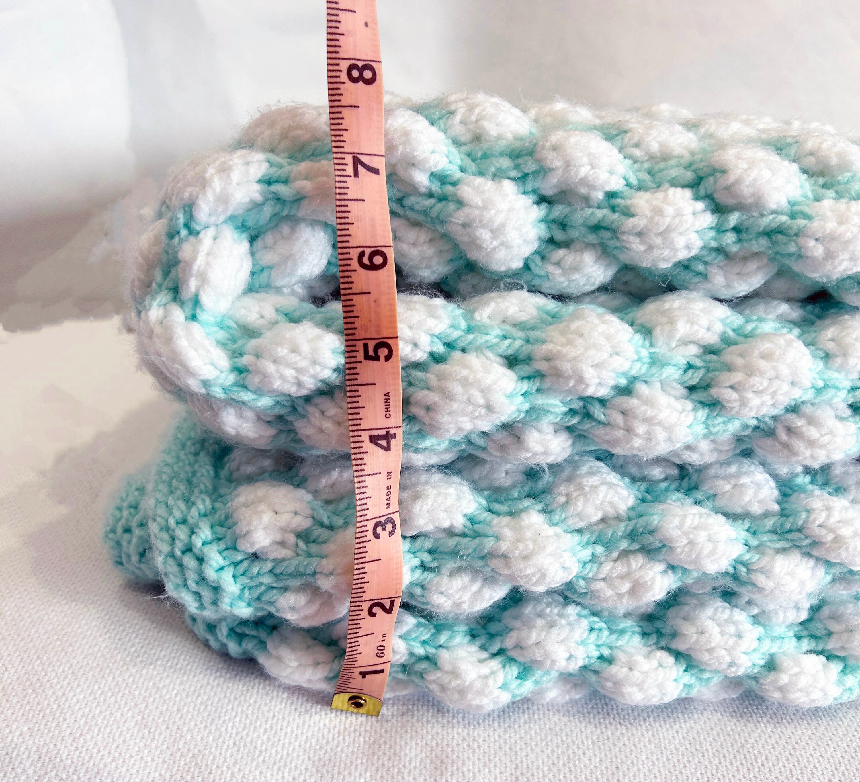 Hand Knit Polka Dot Blanket - Etsy