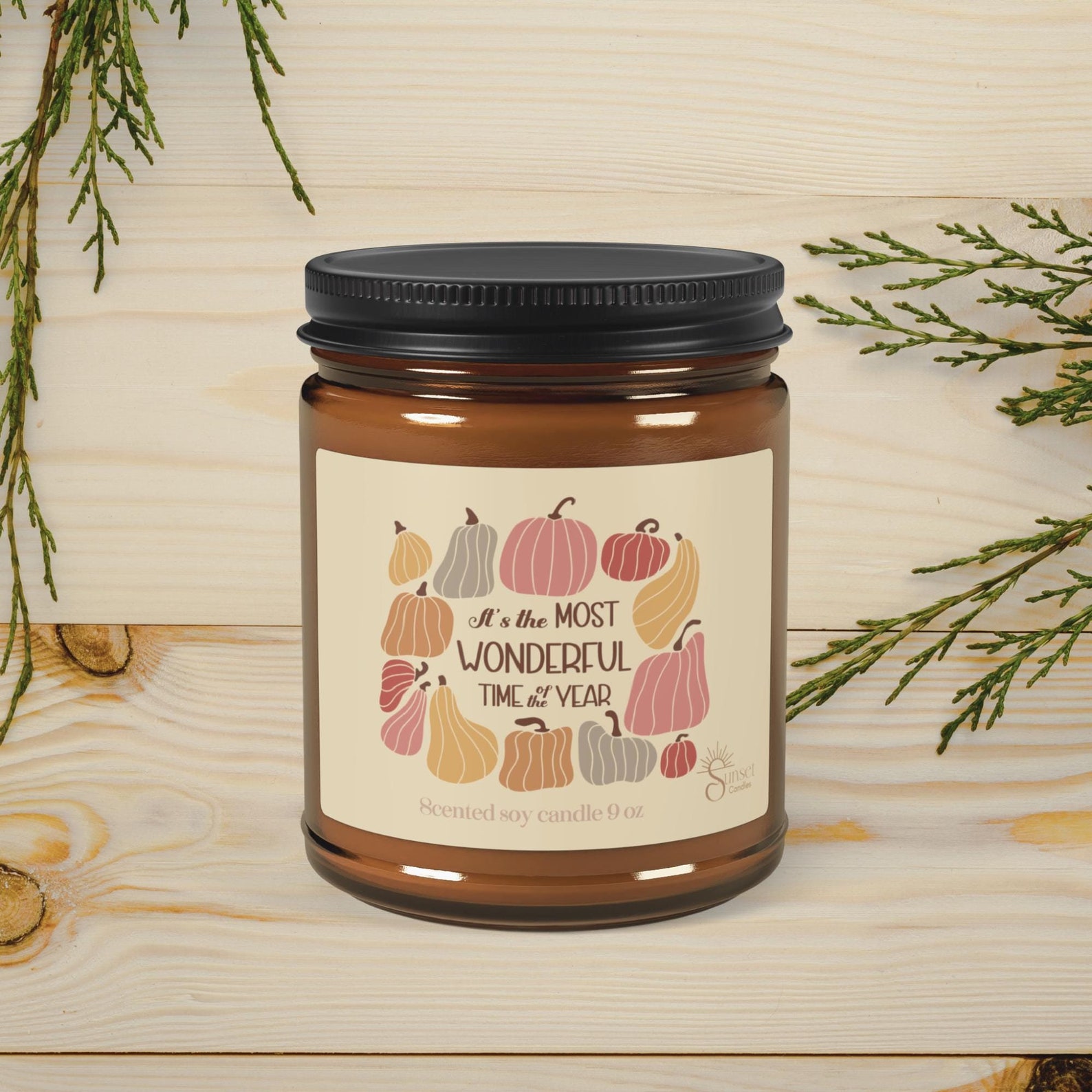 Autumn Scented Soy Candle Fall Gift Thanksgiving Favors Idea Party ...