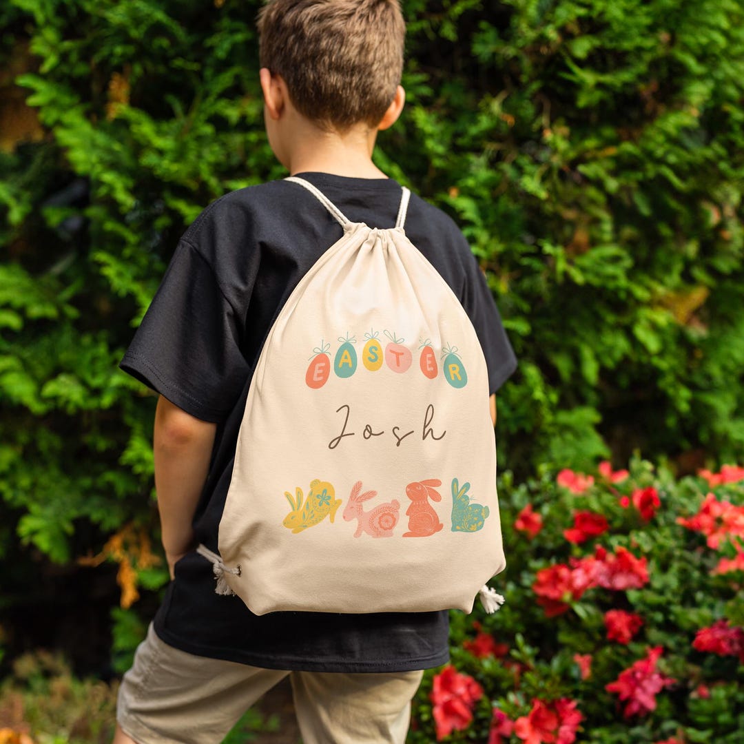 Easter Backpack Spring Gift Bag Easter Egg Hunt Tote Bag for Adults and ...