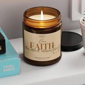 Faith Christian Candle Gift Bible Verse Church Candle Cheer up Gift ...