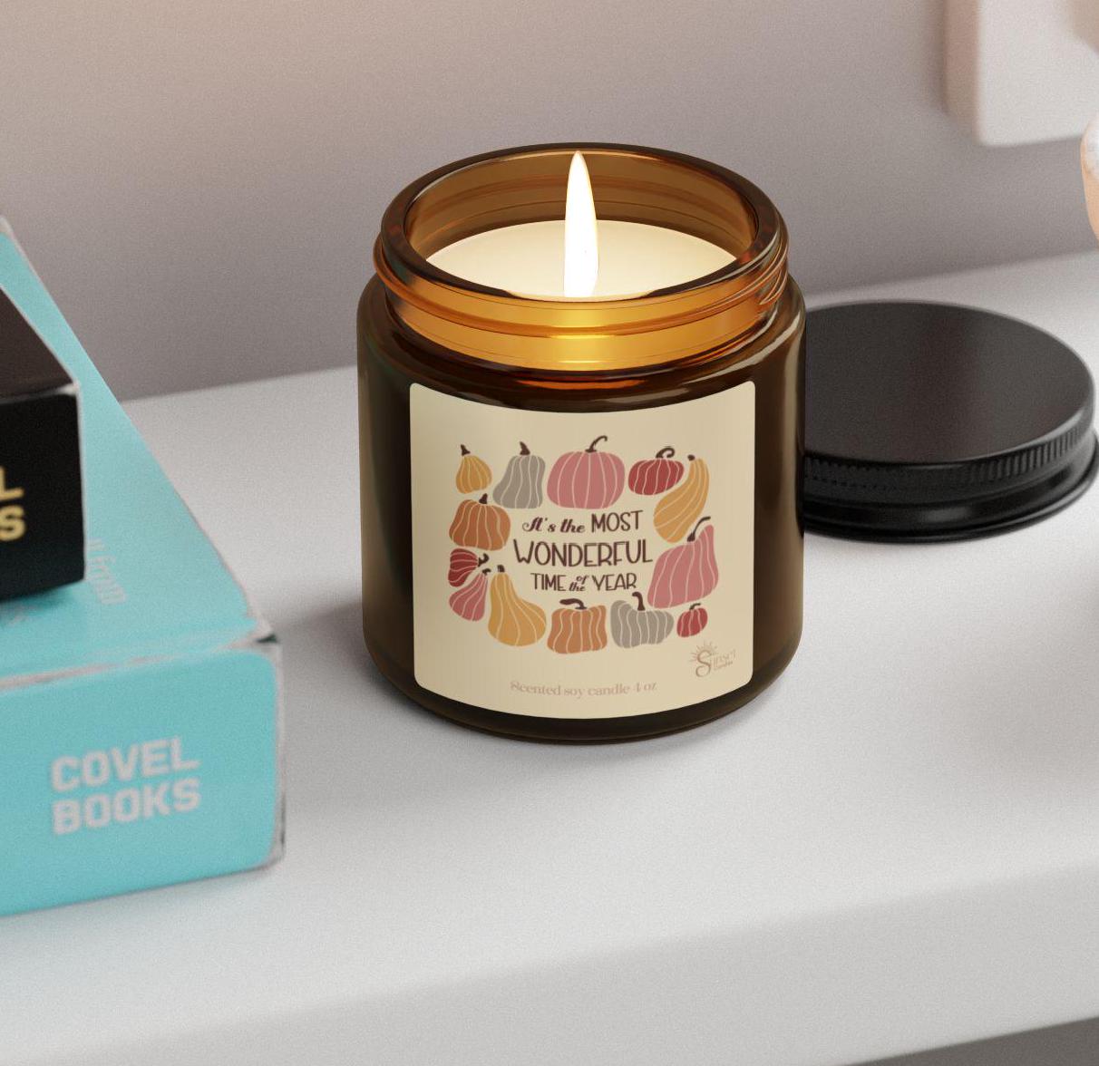 Autumn Scented Soy Candle Fall Gift Thanksgiving Favors Idea Party ...