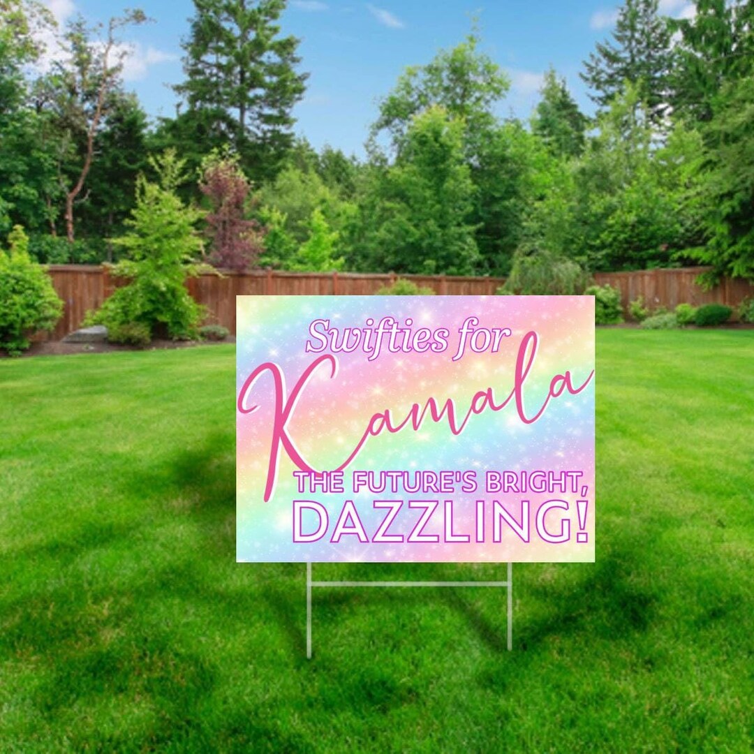 Swifties for Kamala Harris Walz 2024 Yard Sign Taylor's Lover Inspired ...