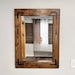 Mirror, Wood Framed Mirror, Farmhouse Style, Natural Rustic, Bathroom ...