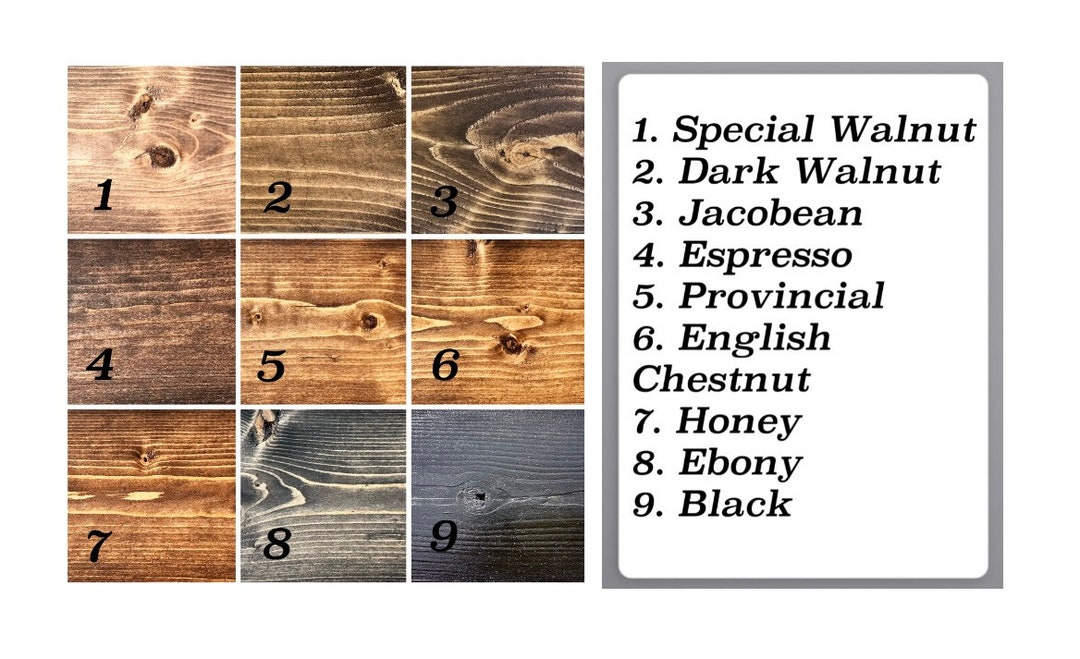 Wood Color Samples,special Walnut,dark Walnut,jacobean,espresso ...