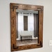 Mirror, Wood Framed Mirror, Farmhouse Style, Natural Rustic, Bathroom ...