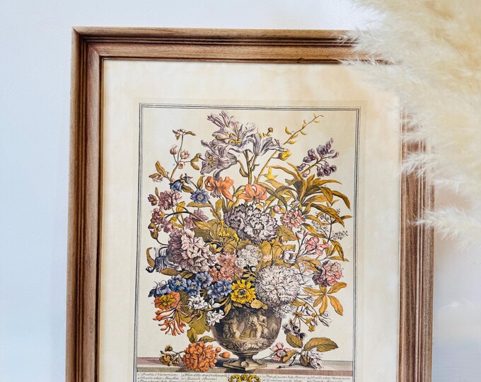 Vintage July Botanical Illustration-framed Floral Art Robert Furber ...
