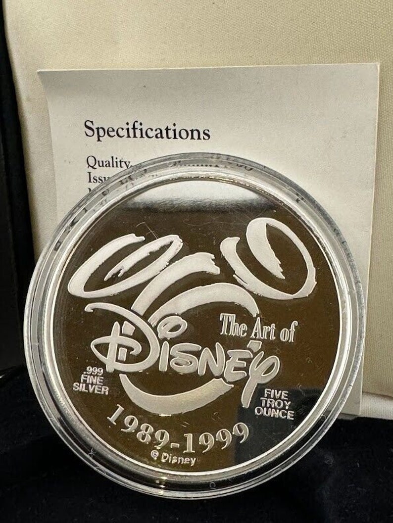 1989-1999 the Art of Disney Self Portrait Mickey Mouse 5 Troy Ounce ...