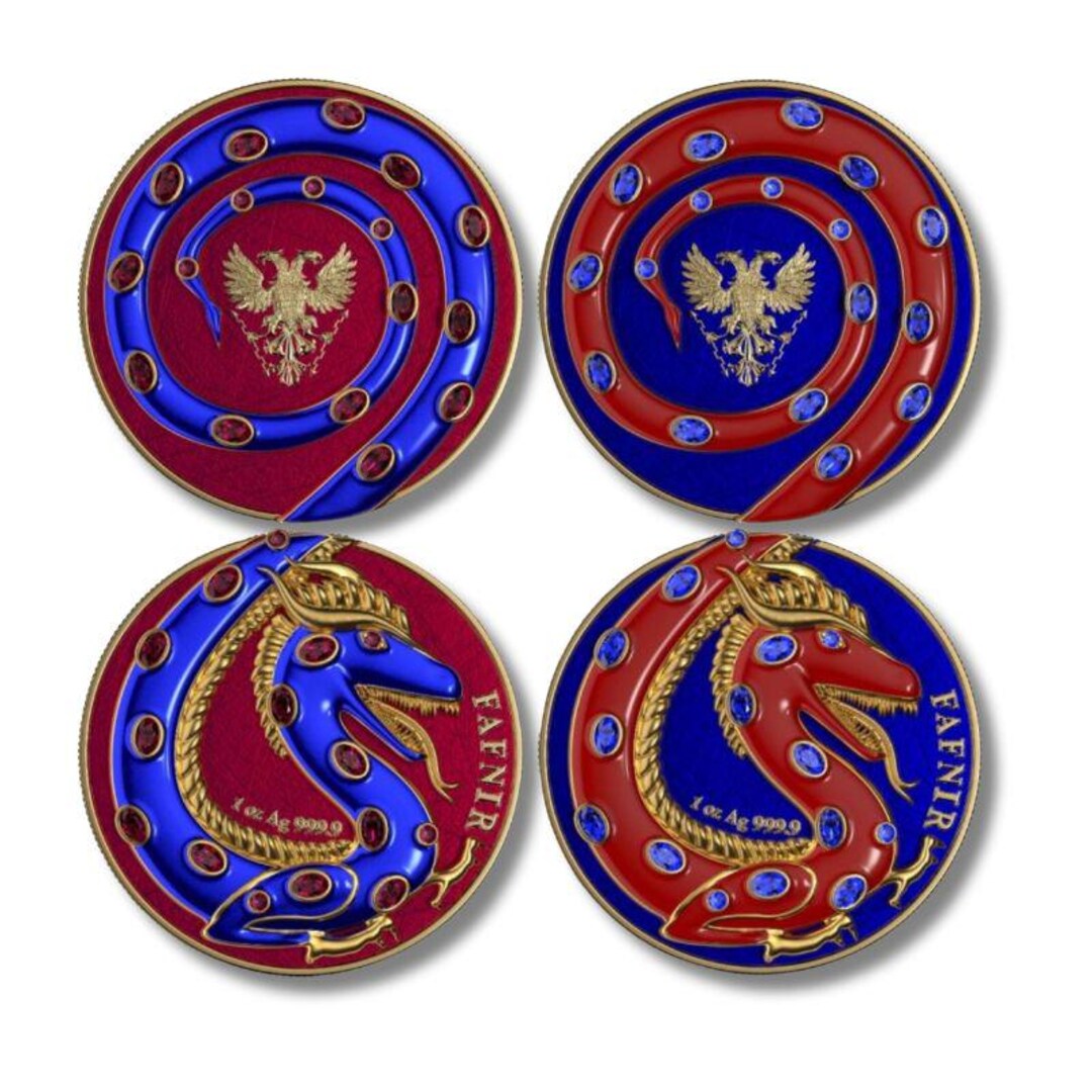 2020 Germania Fafnir Set Blue and Red 2 1 Oz Silver Coins - Etsy