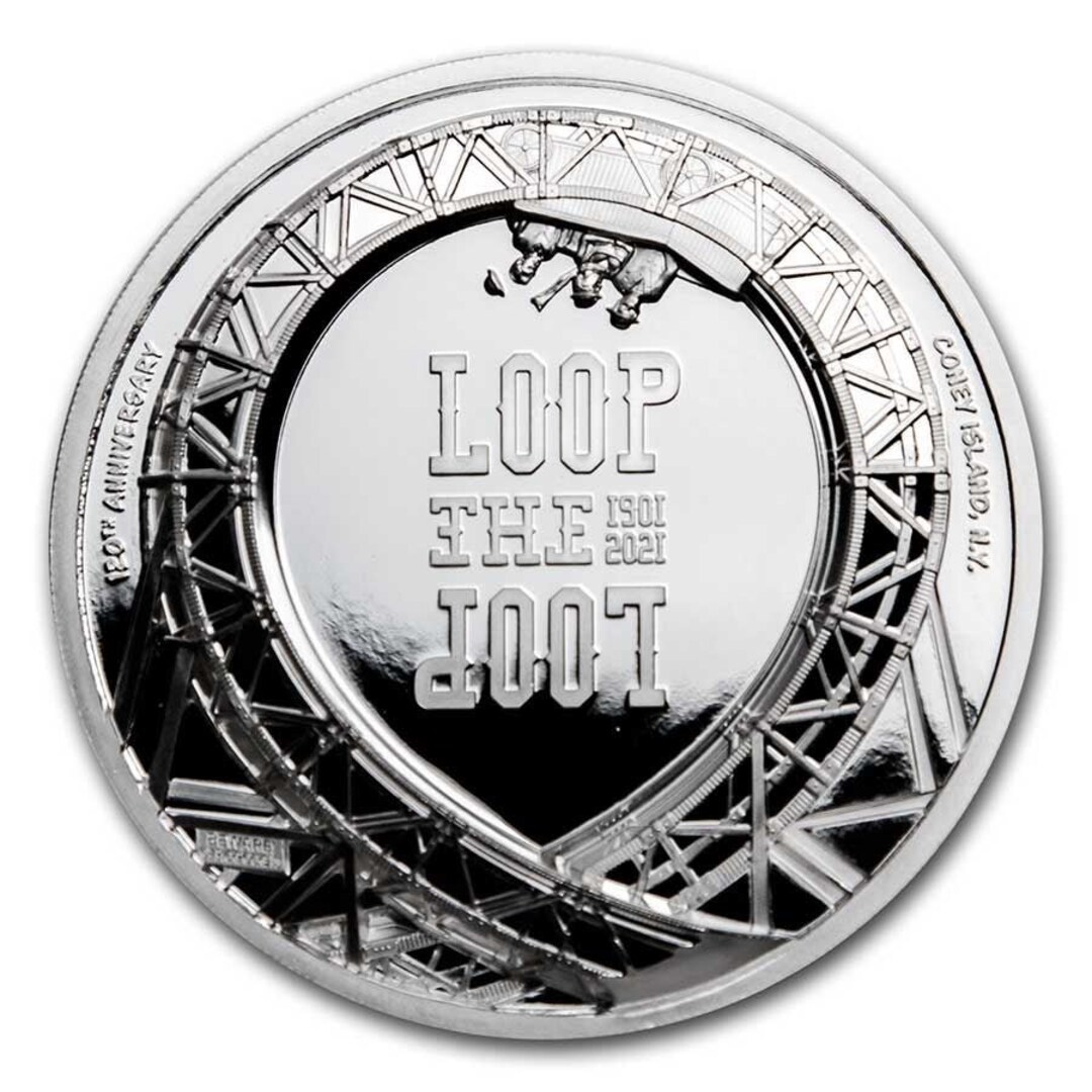 2021 Cook Islands 1 Oz Silver Loop the Loop Roller Coaster - Etsy