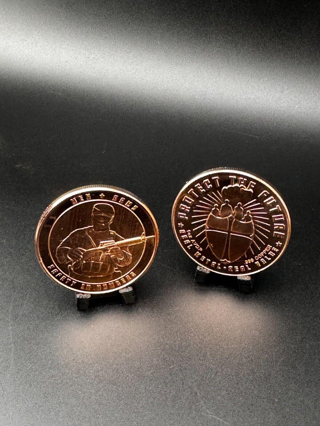 10-1oz Copper Bullion Rounds Brilliant Uncirculated men & Arms - Etsy