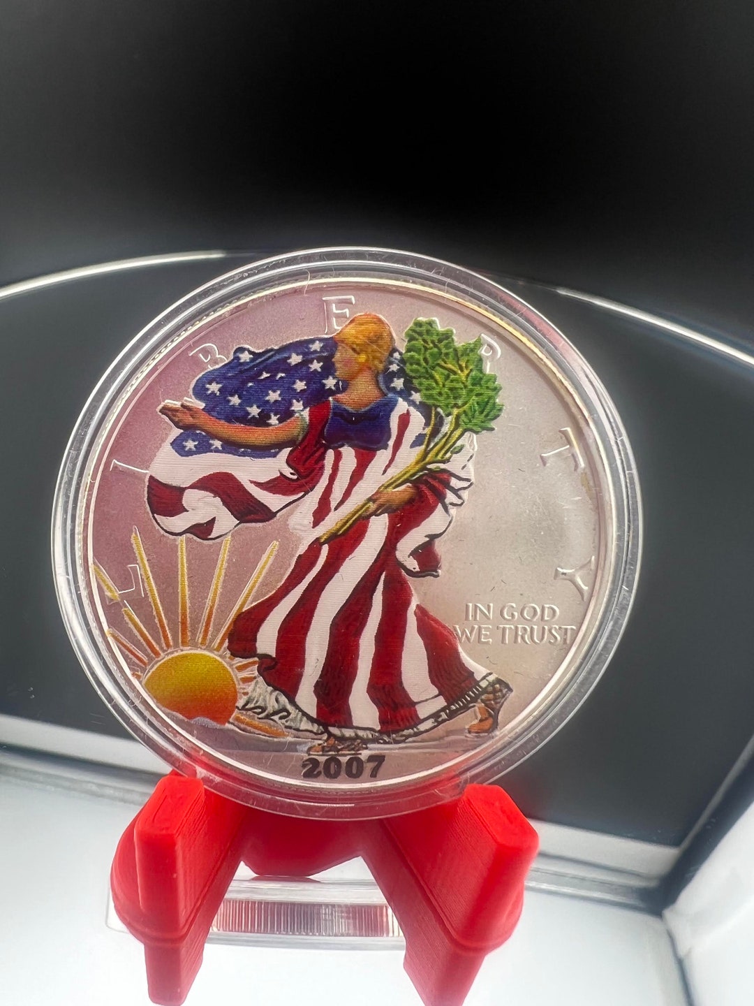 2007 American Silver Eagle Colorized - Etsy