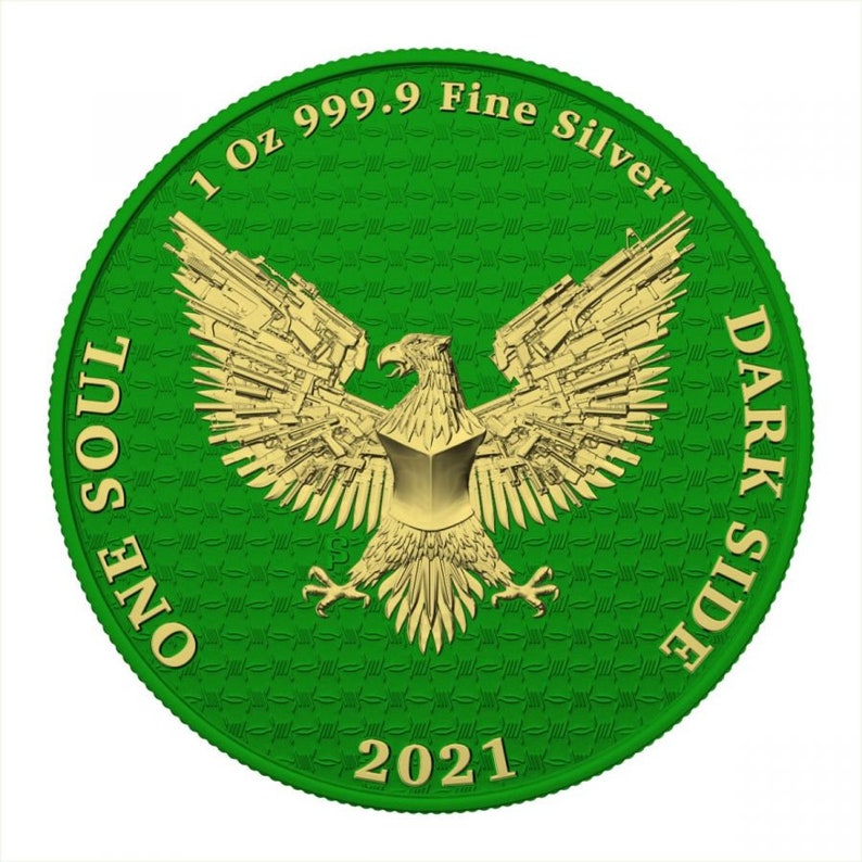 2021 the Dark Side Green Lantern Liberator Superhero 1 Ozt .999 Silver ...