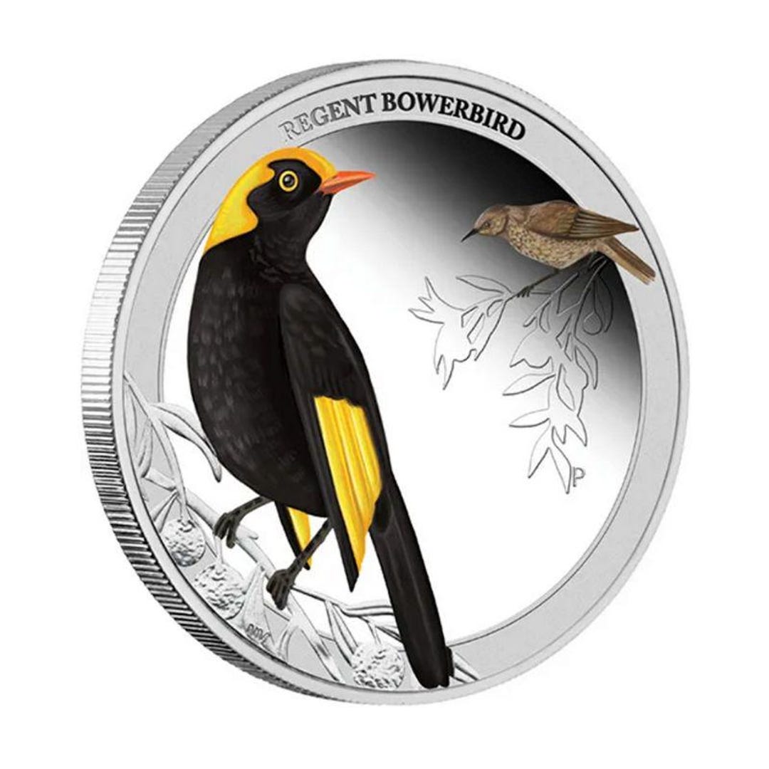 2013 50c Birds of Australia Regent Bowerbird 1/2oz Silver Coloured ...