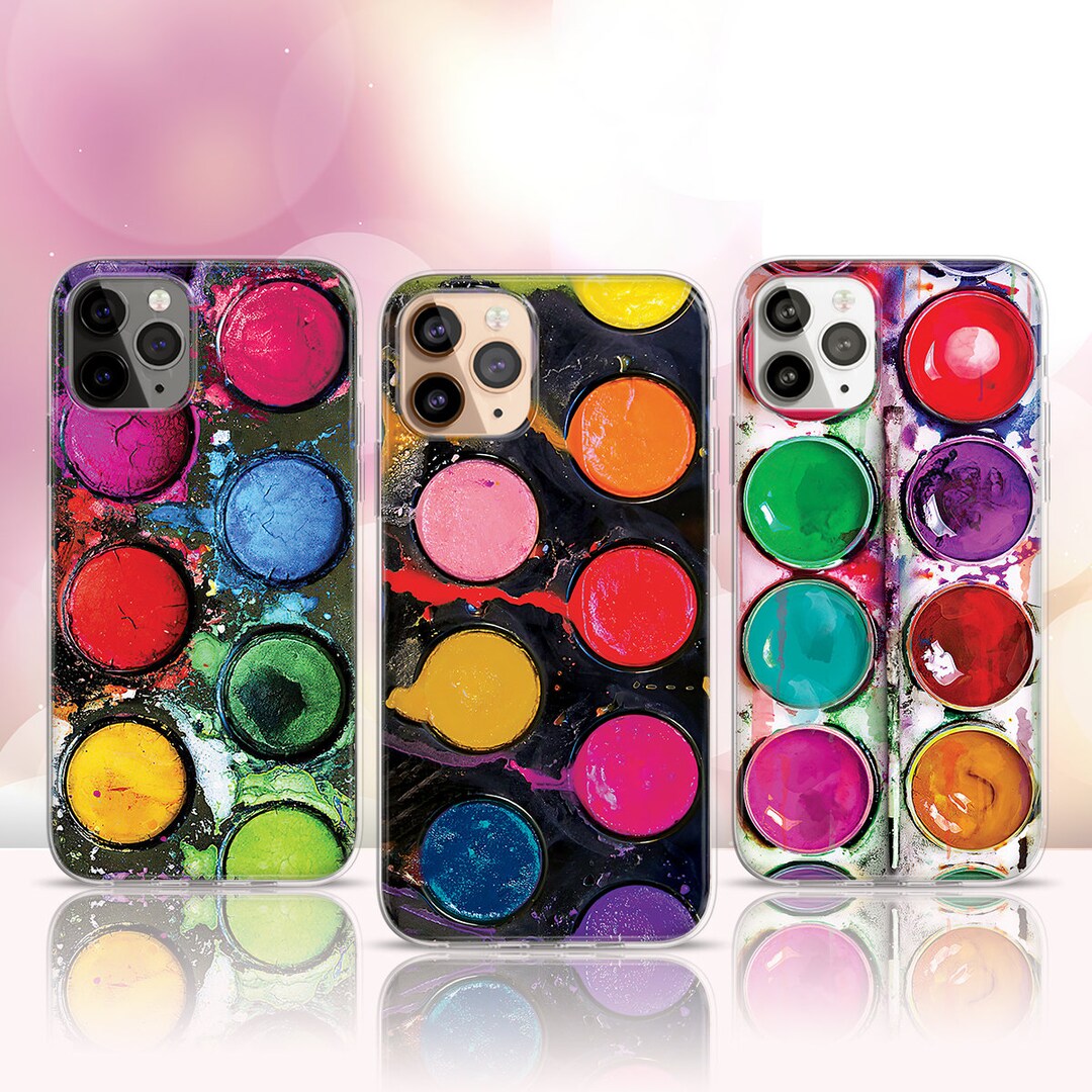 Magsafe iPhone Case, Art Watercolor Paint Palette iPhone 15 14 13 12 ...