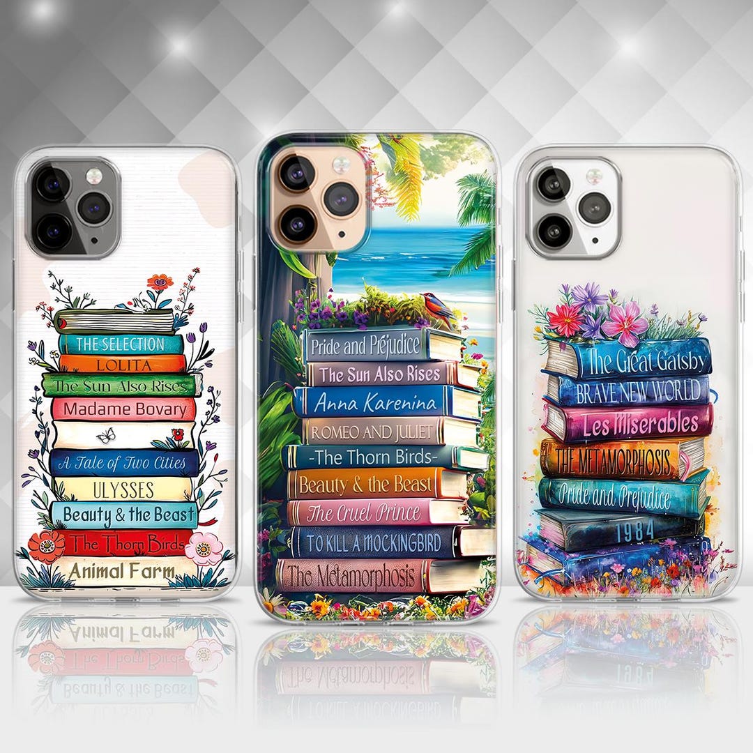 Customizable Book Magsafe Phone Case, Bookshelf Phone Case, Vintage ...