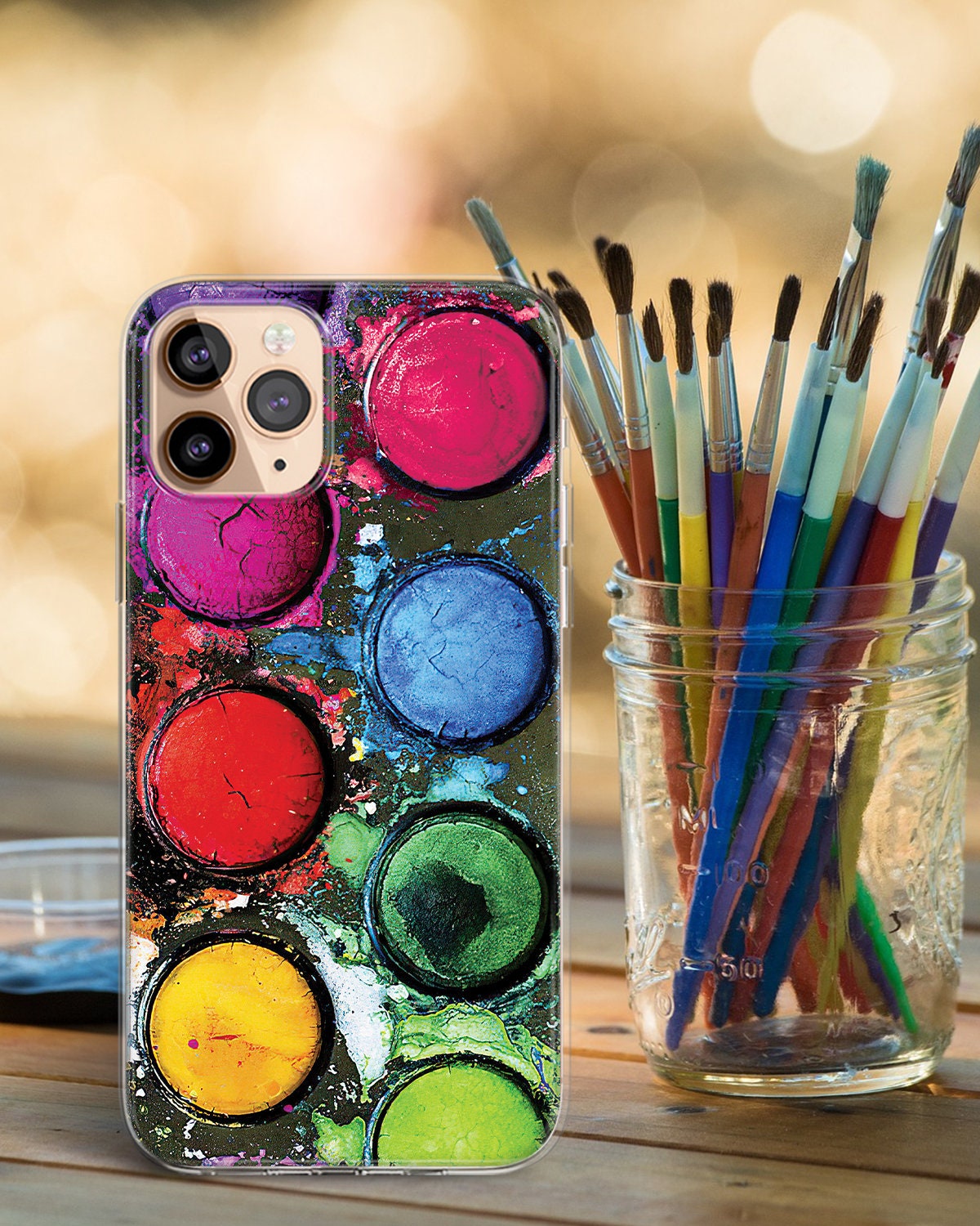 Magsafe iPhone Case, Art Watercolor Paint Palette iPhone 15 14 13 12 ...