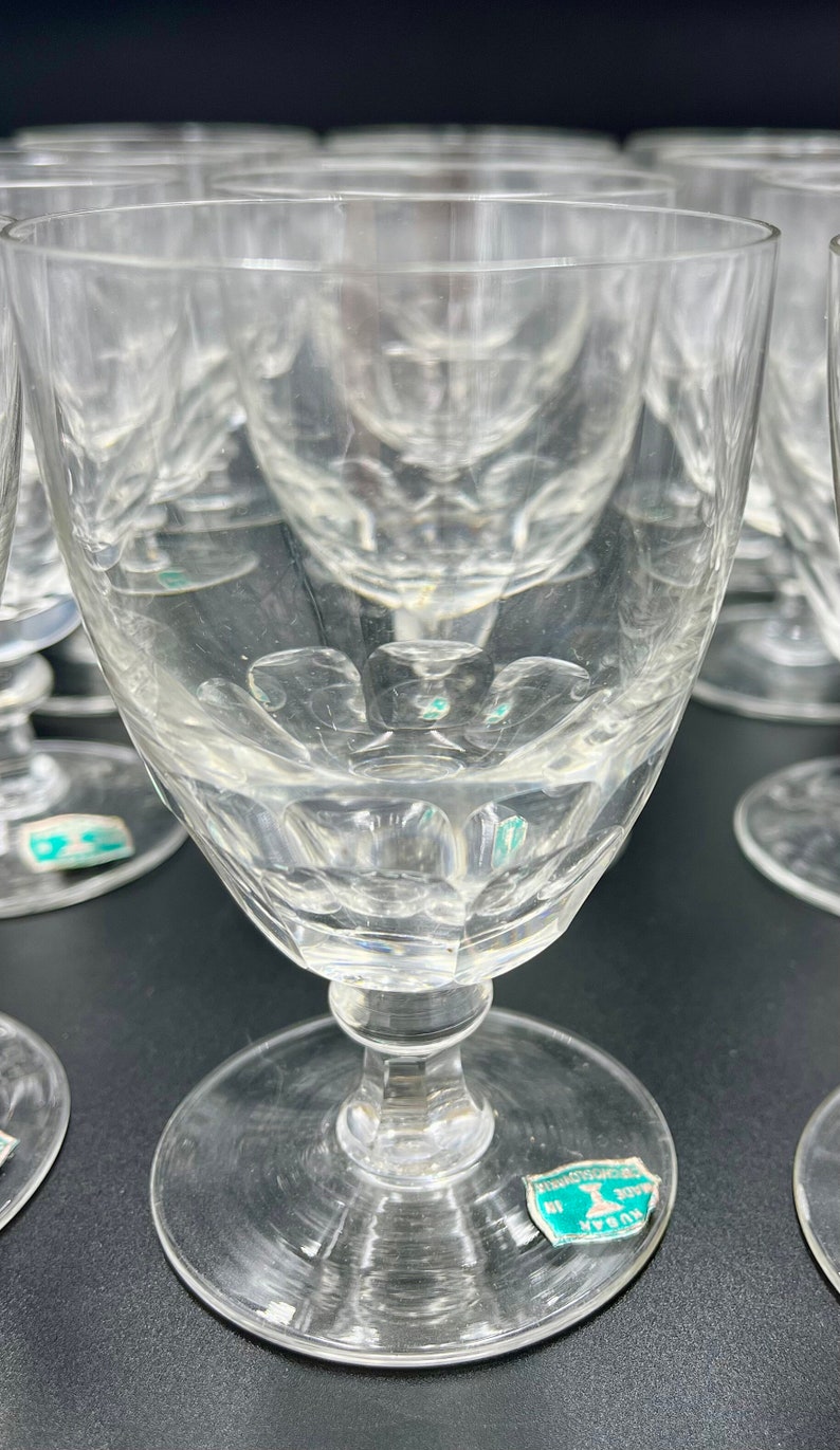 Vintage Kusak Crystal Short Stemmed 4 Oz Wine Glasses Desire Pattern ...