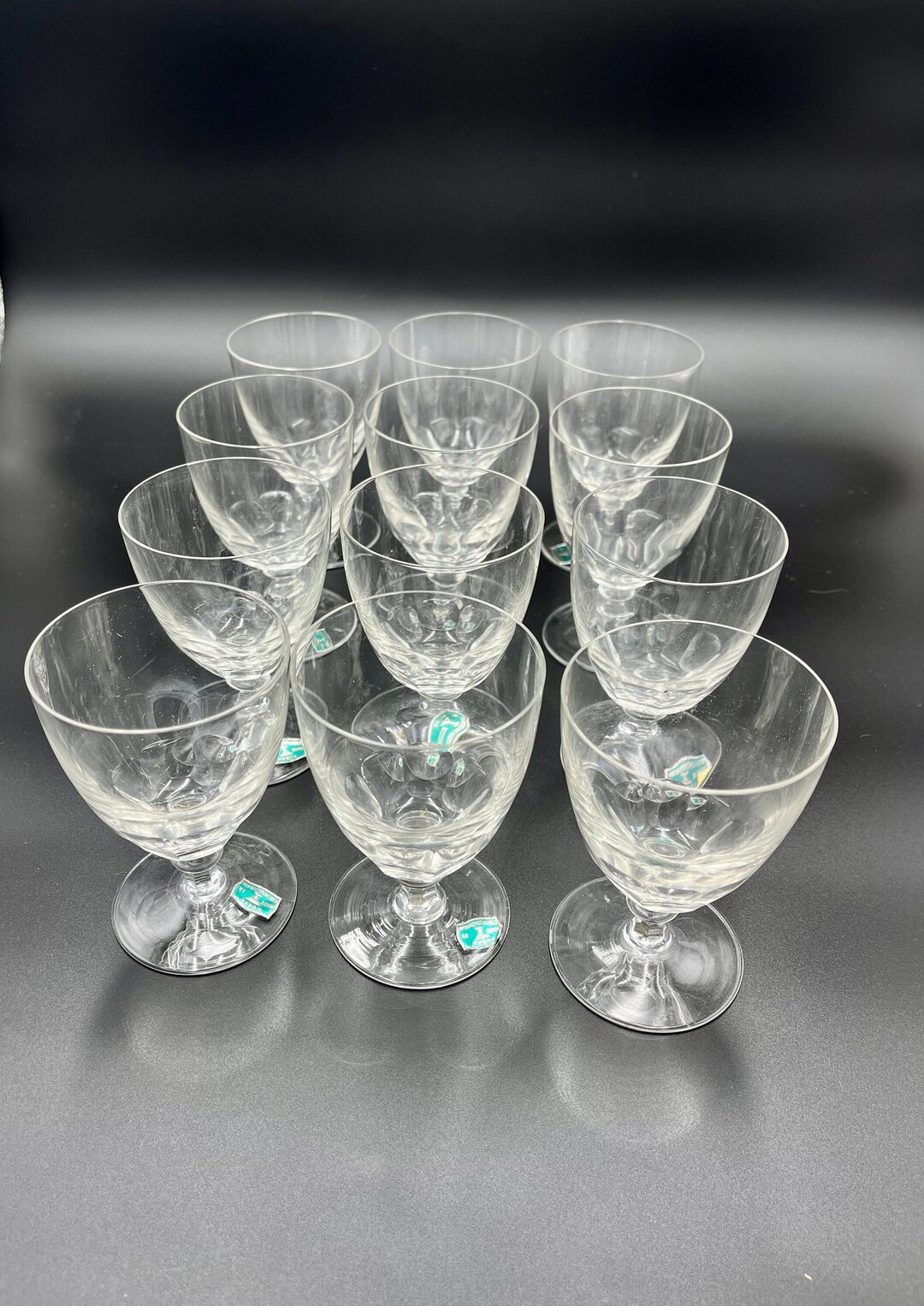 Vintage Kusak Crystal Short Stemmed 4 Oz Wine Glasses Desire Pattern ...
