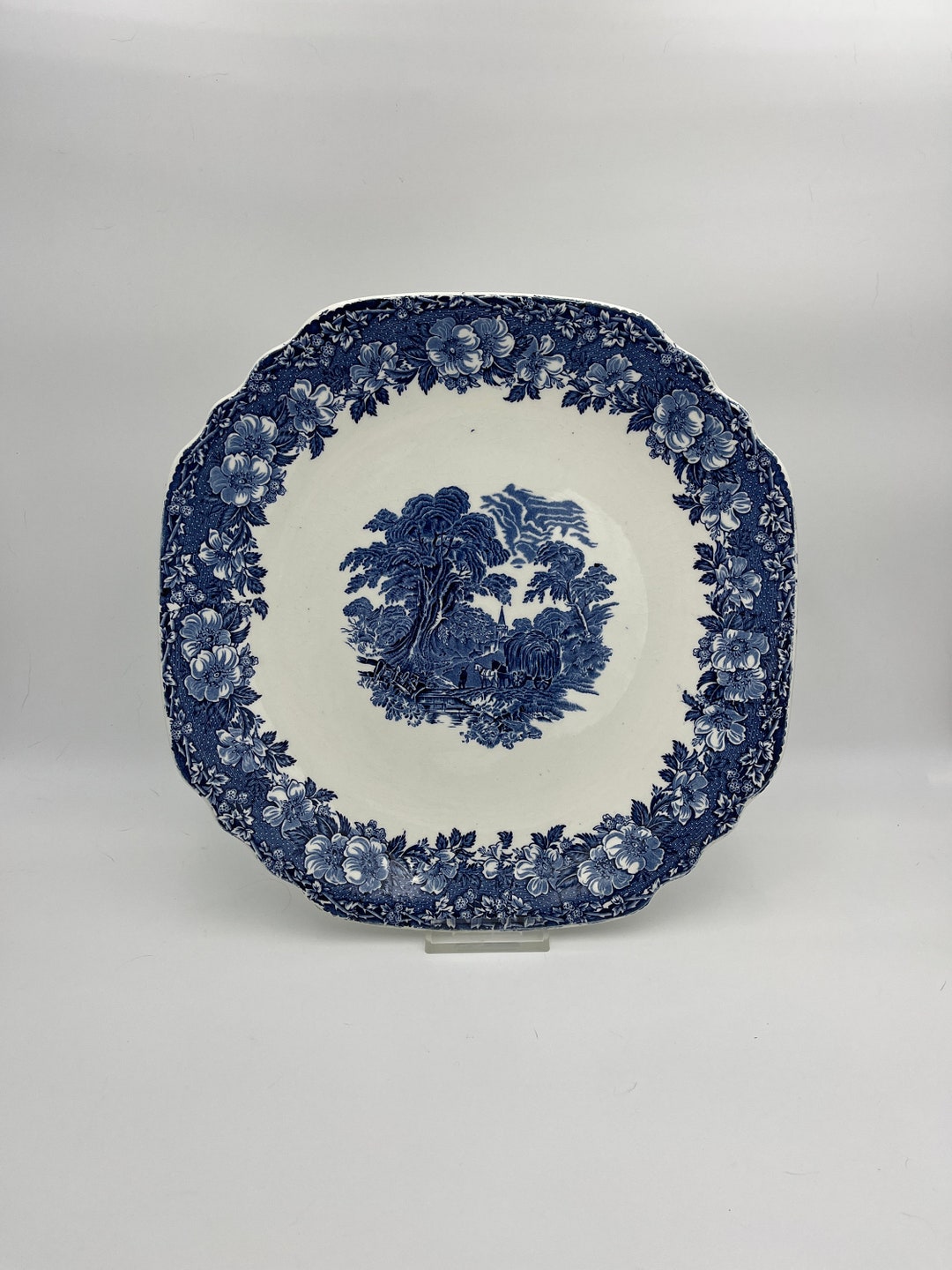 Wedgewood Woodland 11.75 Blue & White Platter Plate Vintage - Etsy