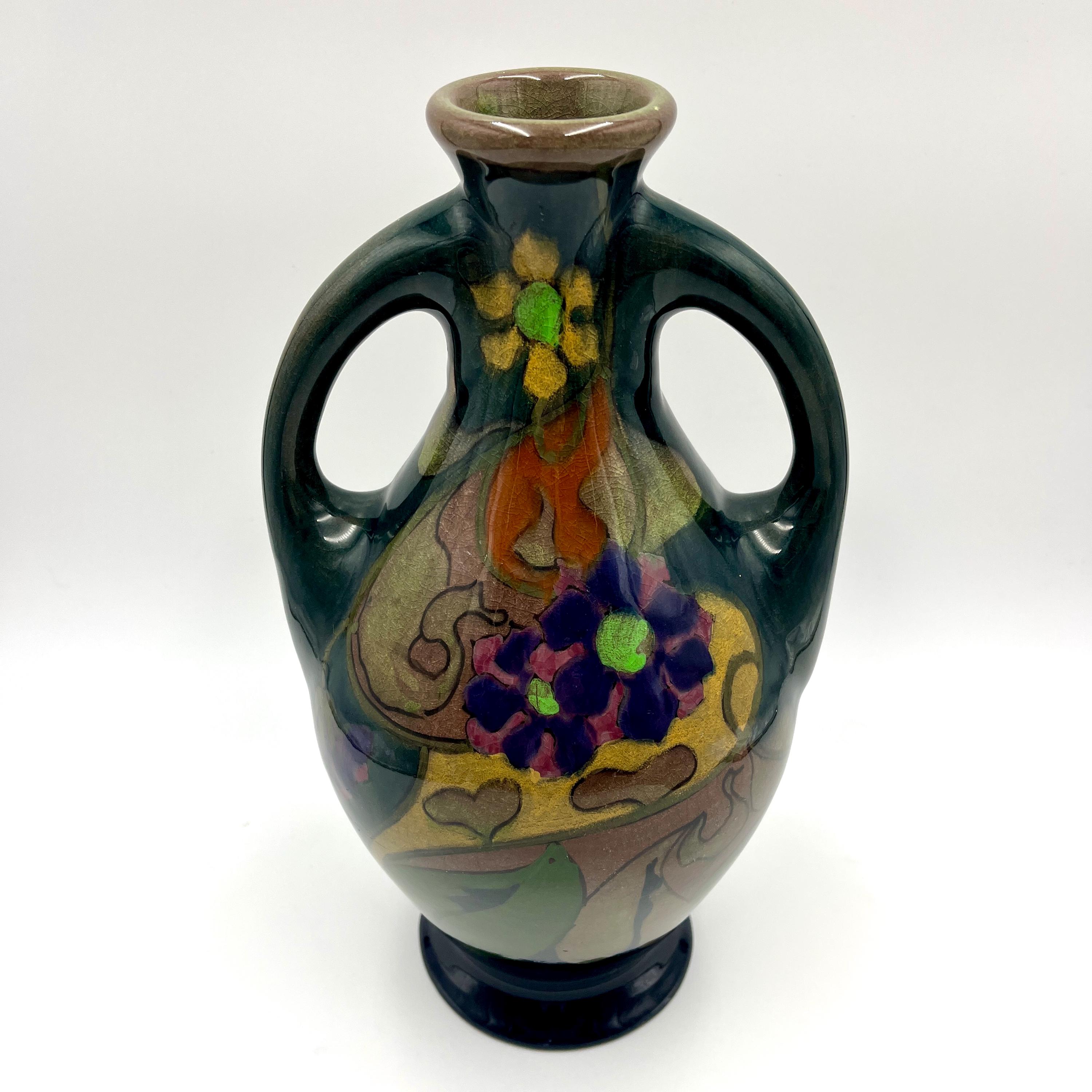 Antique Zuid-holland Gouda Pottery Vase – Hand-painted Dutch Art ...