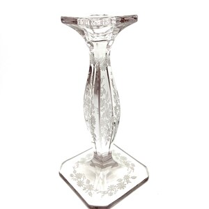 Vintage Fostoria Candlestick, Fostoria #1490 Daisy Pattern, Floral ...