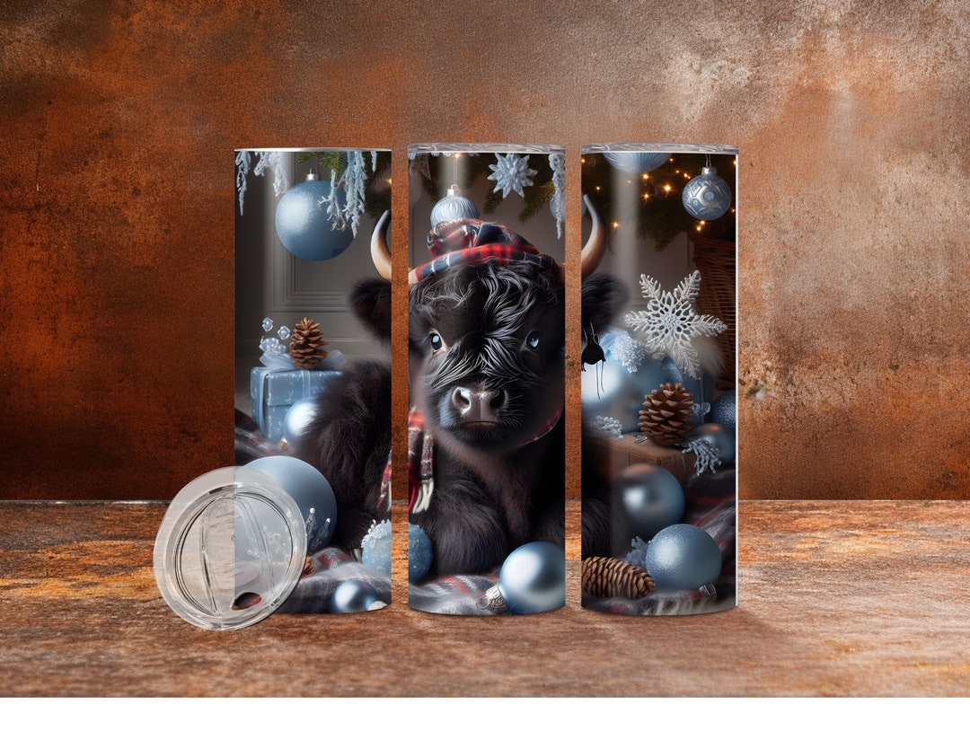 Baby Highland Cow Blue Sublimation Image Only."b" - Etsy