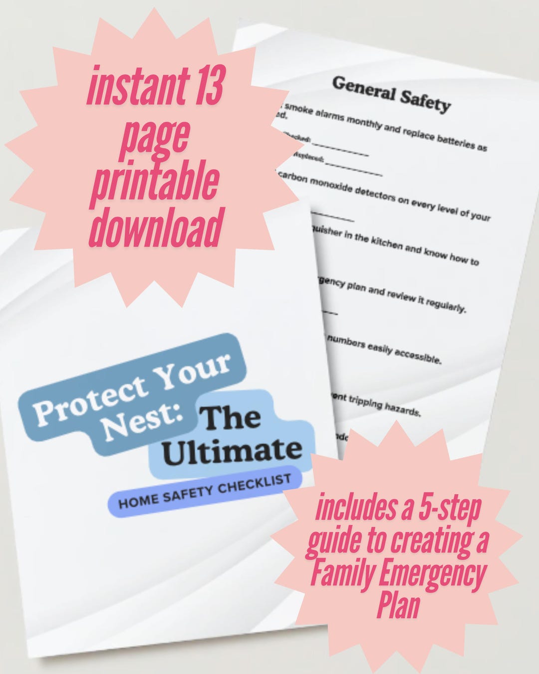 Home Safety Checklist | Room-by-room Printable Guide | Digital Download ...
