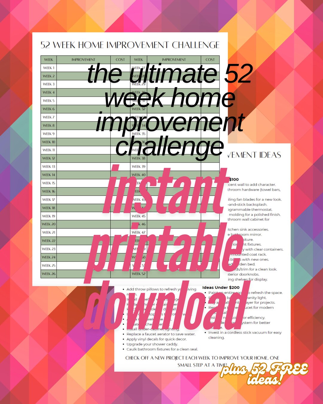 Affordable Home Upgrades Guide | 52 Weeks of DIY Projects | Budget Home ...