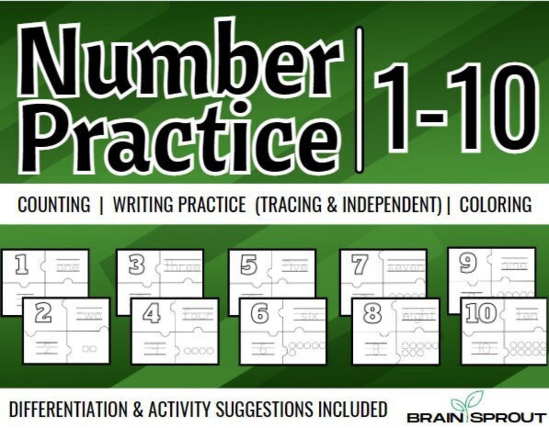 Numbers Activity | 0 to 10 | Printable Worksheet | Handwriting Tracing ...