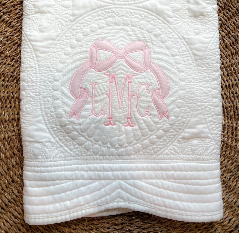 Monogrammed Heirloom Baby Quilt - Etsy