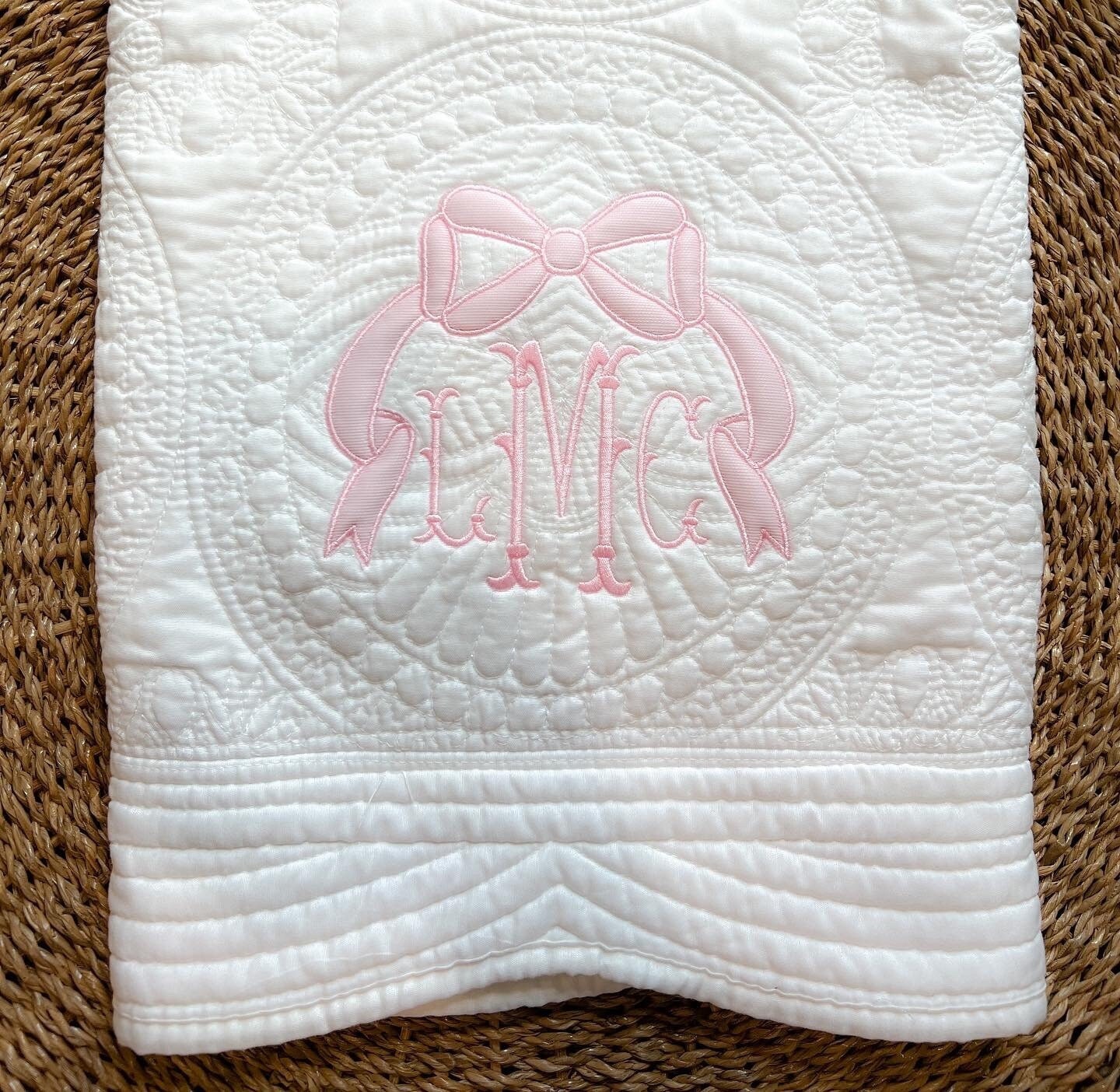 Monogrammed Heirloom Baby Quilt - Etsy
