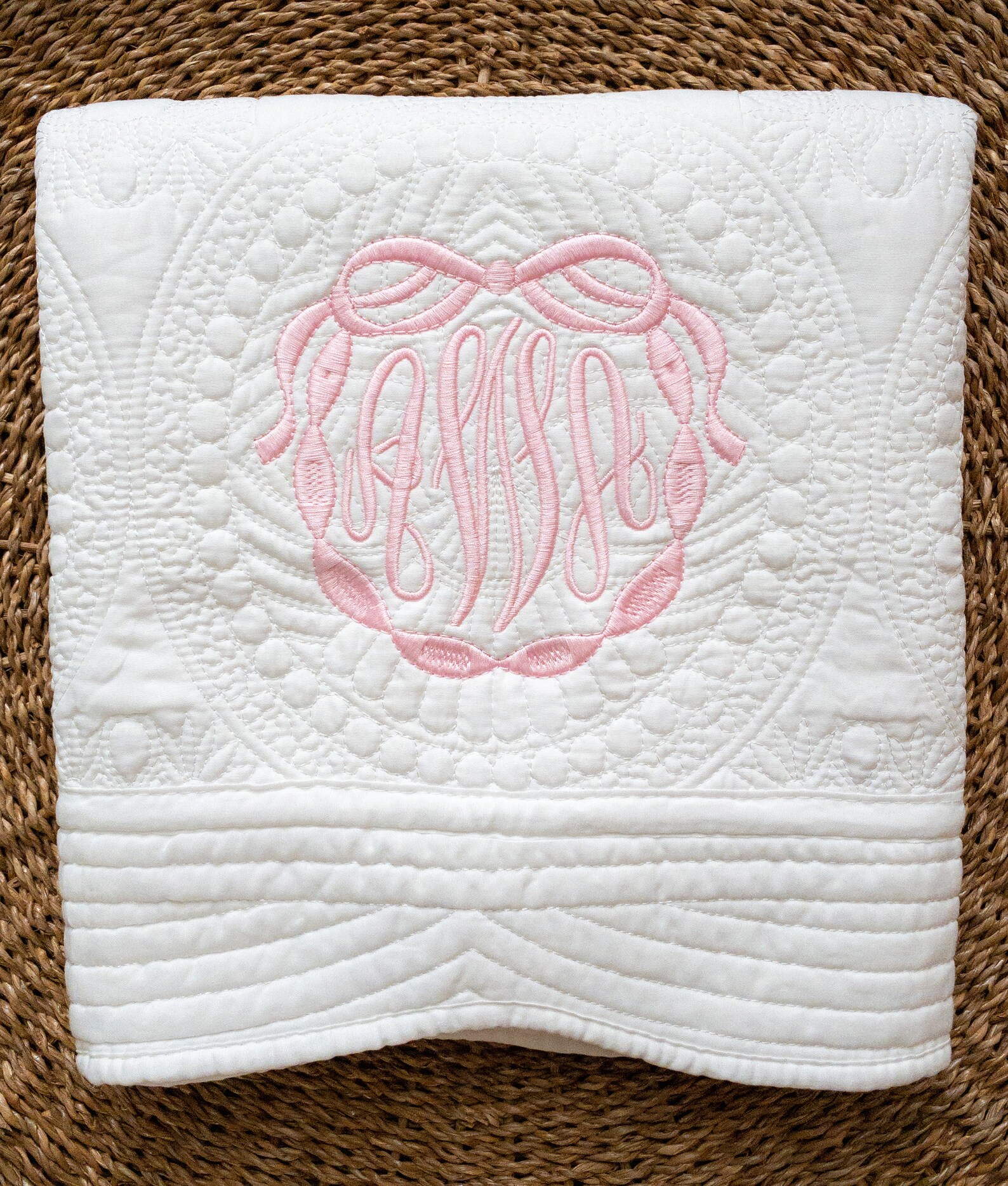 Monogrammed Heirloom Baby Quilt - Etsy