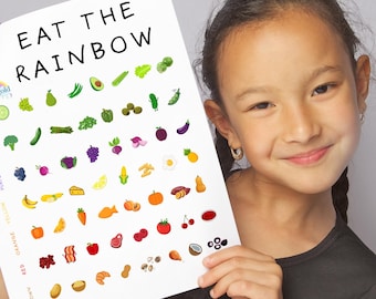 Eat the Rainbow Kids Reward Chart Healthy Eating A4 Editable Printable ...