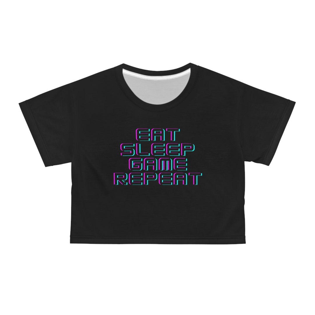 Crop Tee AOP, Crop Top for Her, Gaming Essentials, Gaming Girl, Crop ...