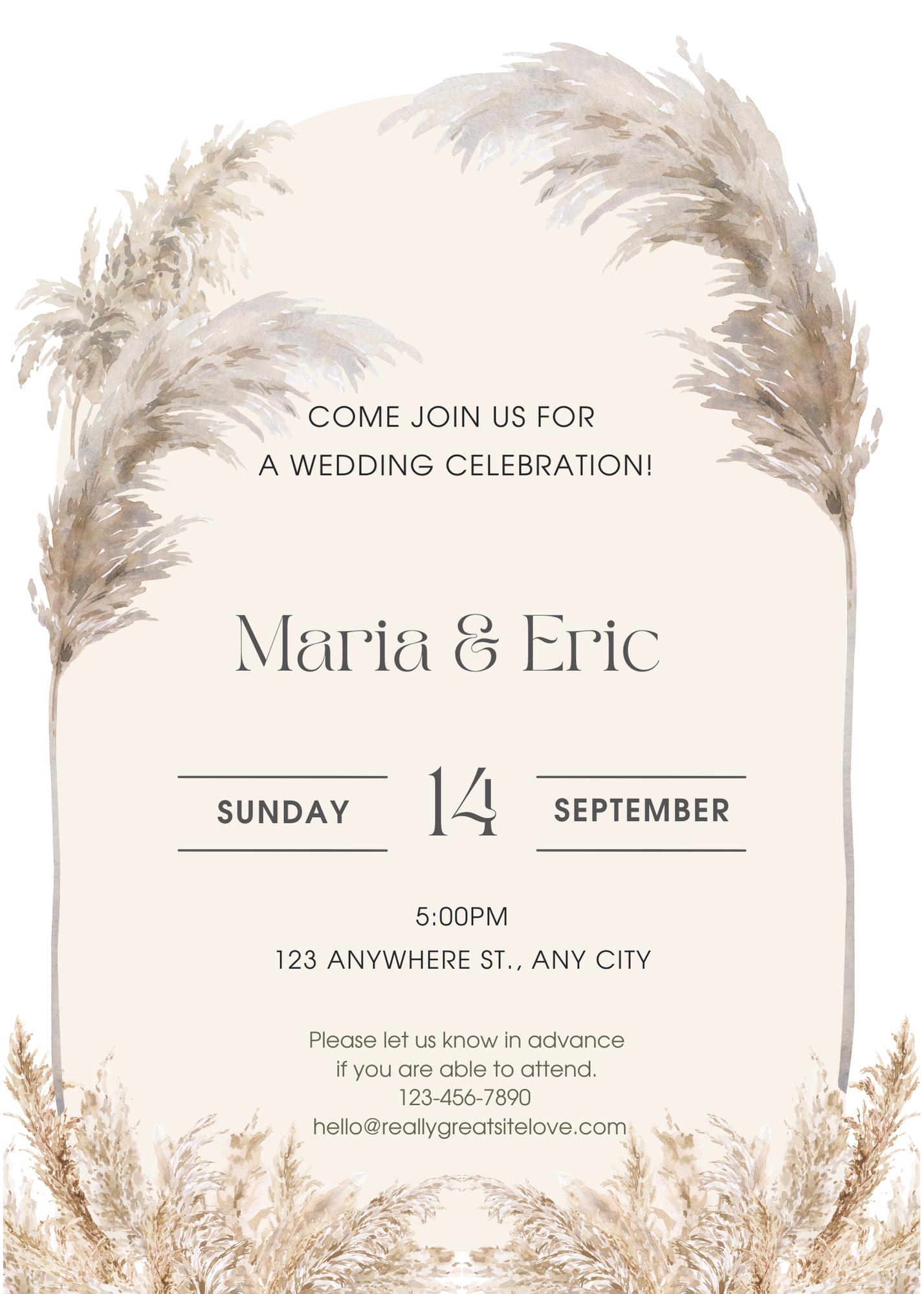 Digital Wedding Invitation Template - Etsy