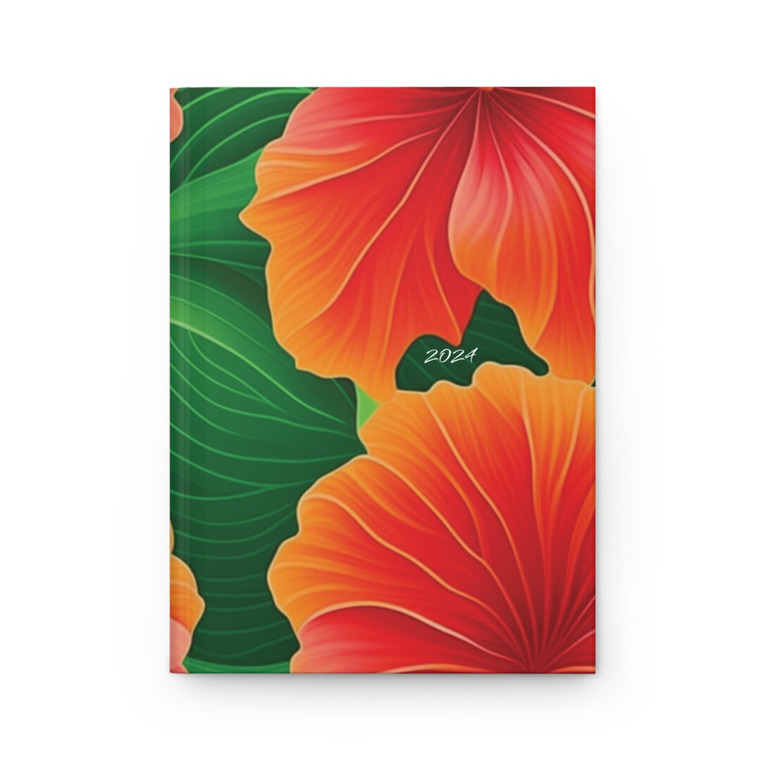 Jamaican Hibiscus Flower Journal Hardcover Journal 2024 Journal ...
