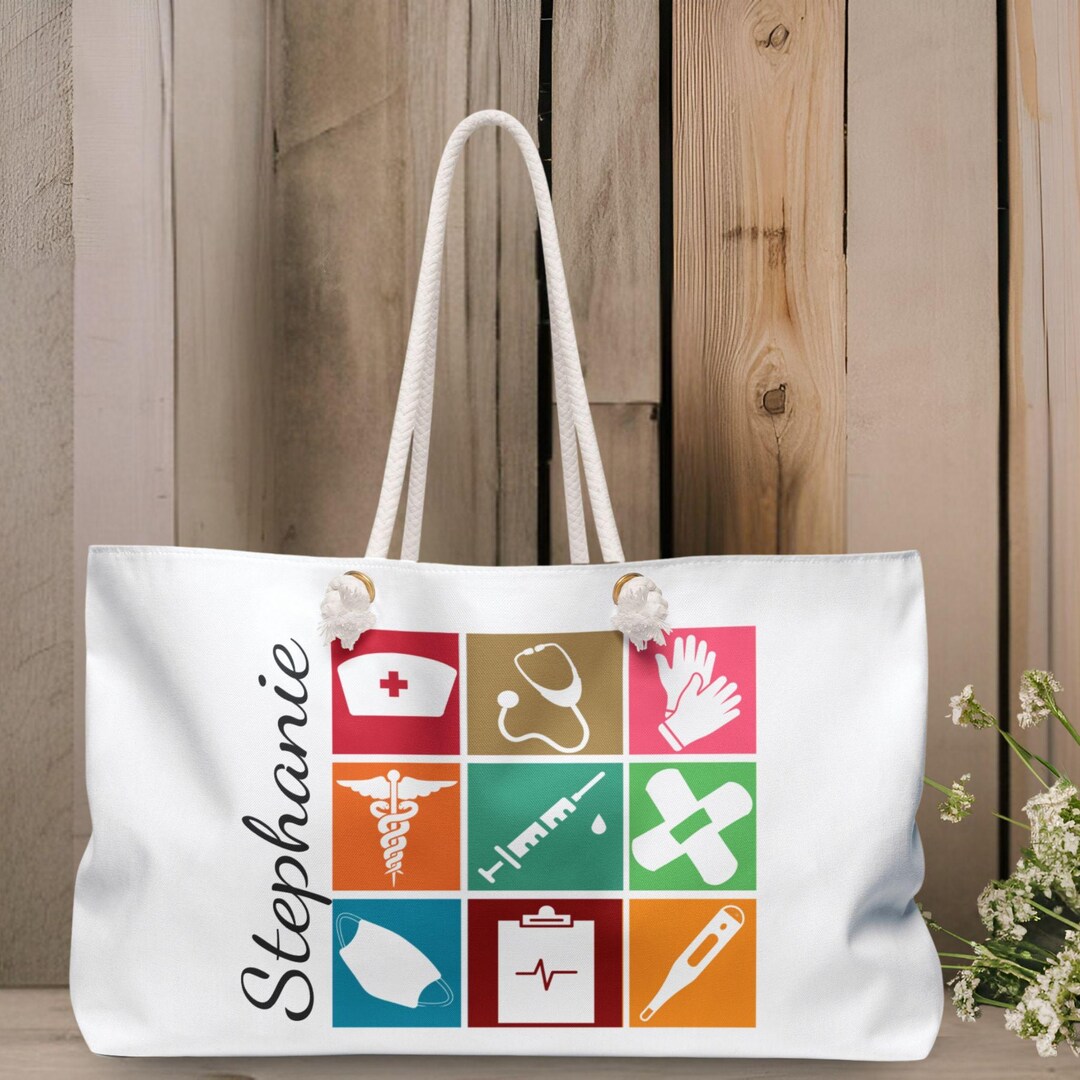 Personalized Nurse Bag, Medical Professional Travel Carryall ...
