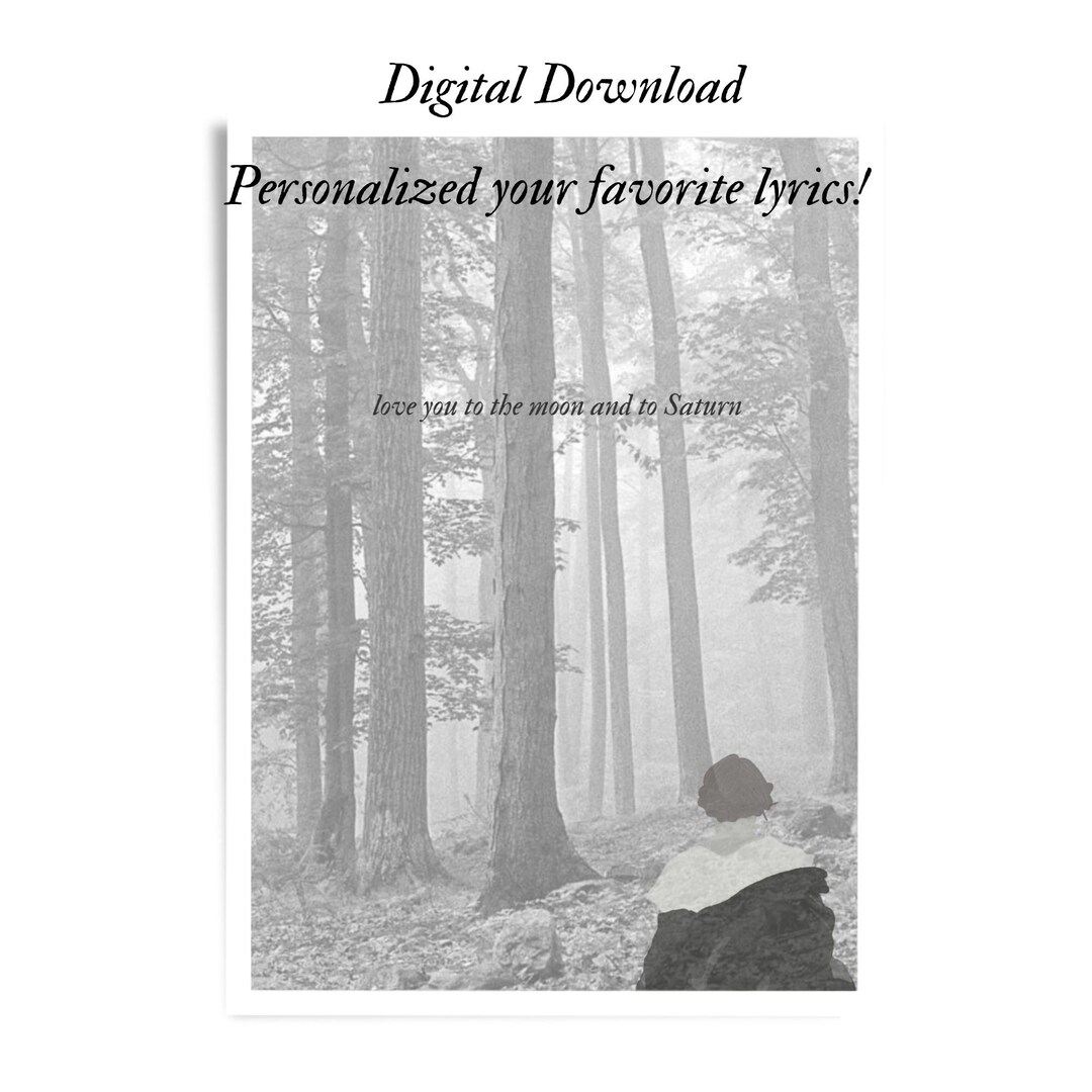 Custom Taylor Swift Lyric Print, , Gifts for Couples, Gifts for Friends ...