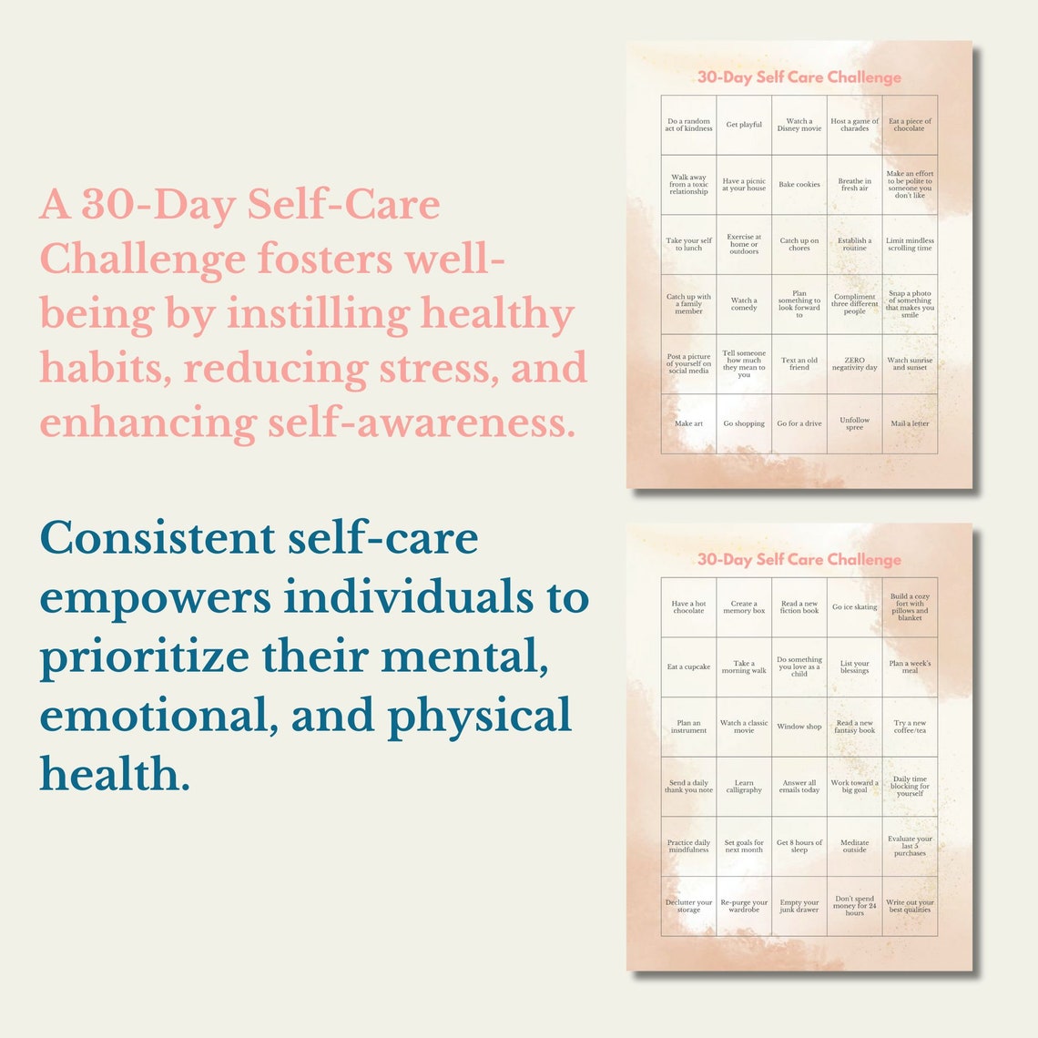 2024 Self-care Printable Self-love Planner Mental Health - Etsy