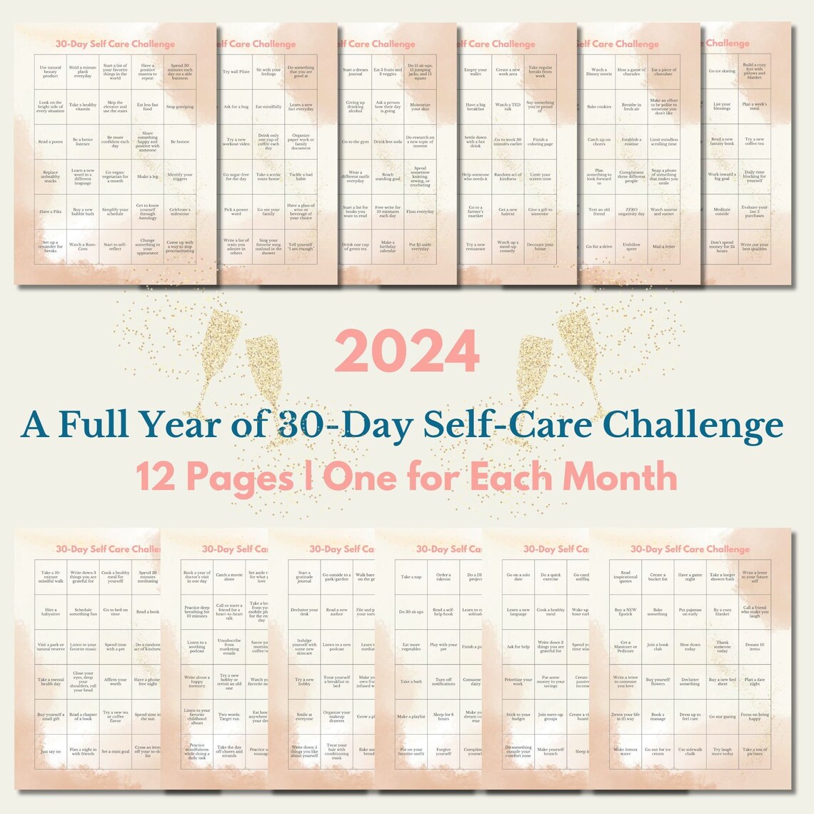 2024 Self-care Printable Self-love Planner Mental Health - Etsy