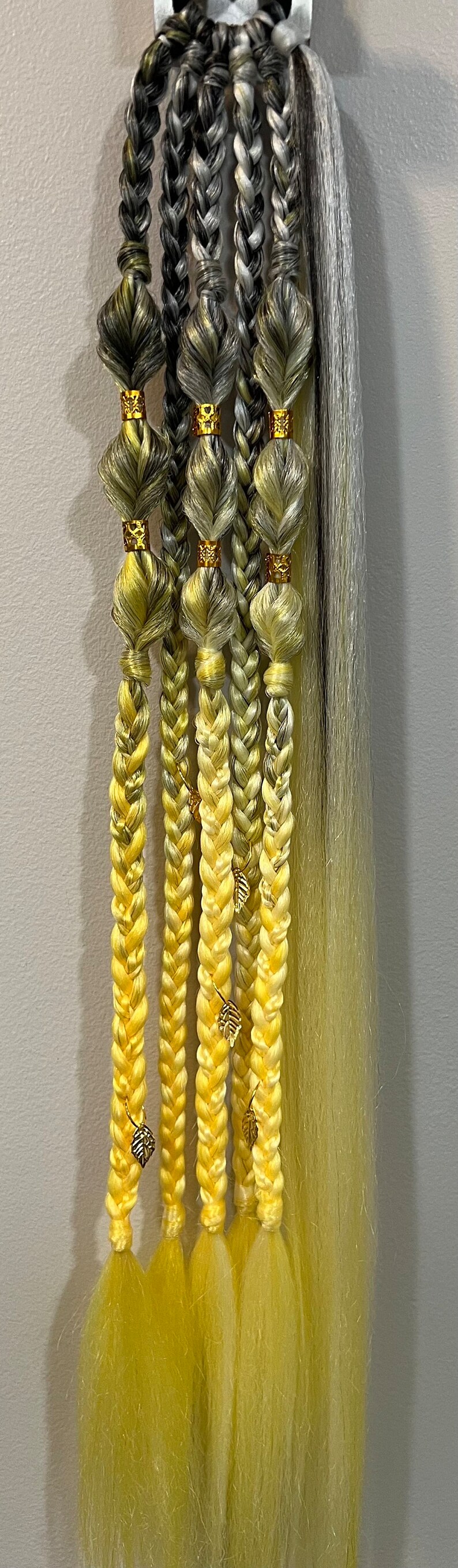 Festival Braided Tie-in Ponytail + Reusable Rave Braids + Braided ...