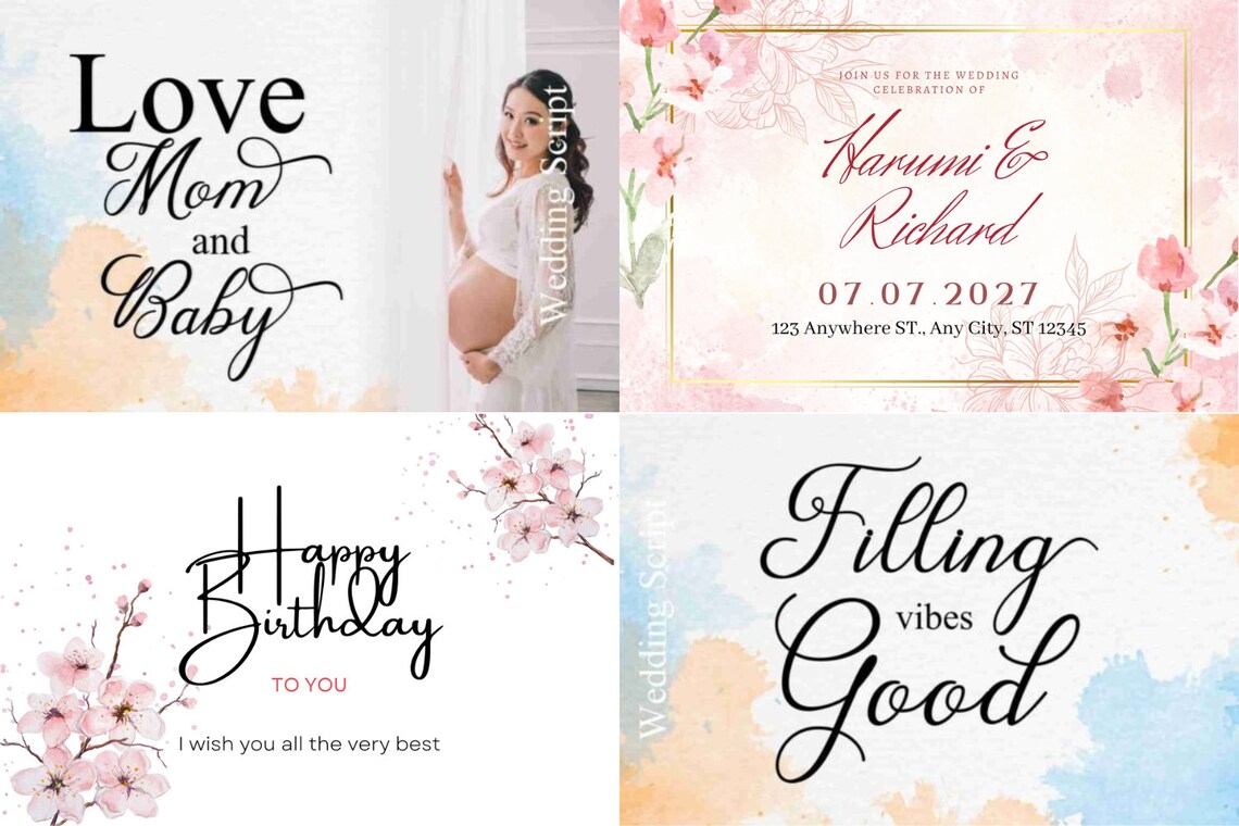 Wedding Font Bundle ,fonts Script, Fonts Svg , Digital Font, Script ...
