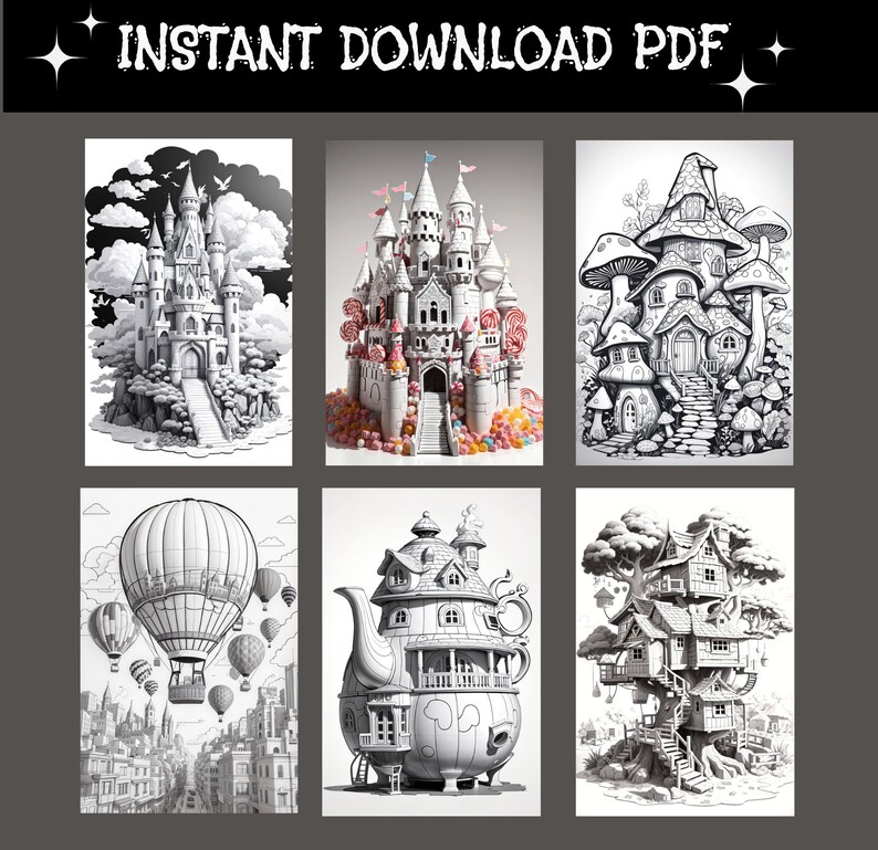 Whimsical Architect Tiny: A Coloring Printeble Pages Tiny Fantasia A ...
