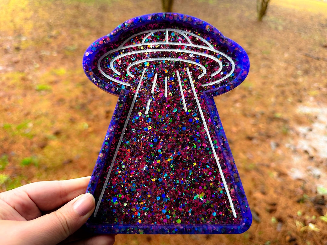 UFO Alien Take Me Away Large Trinket Tray Deep Purple - Etsy