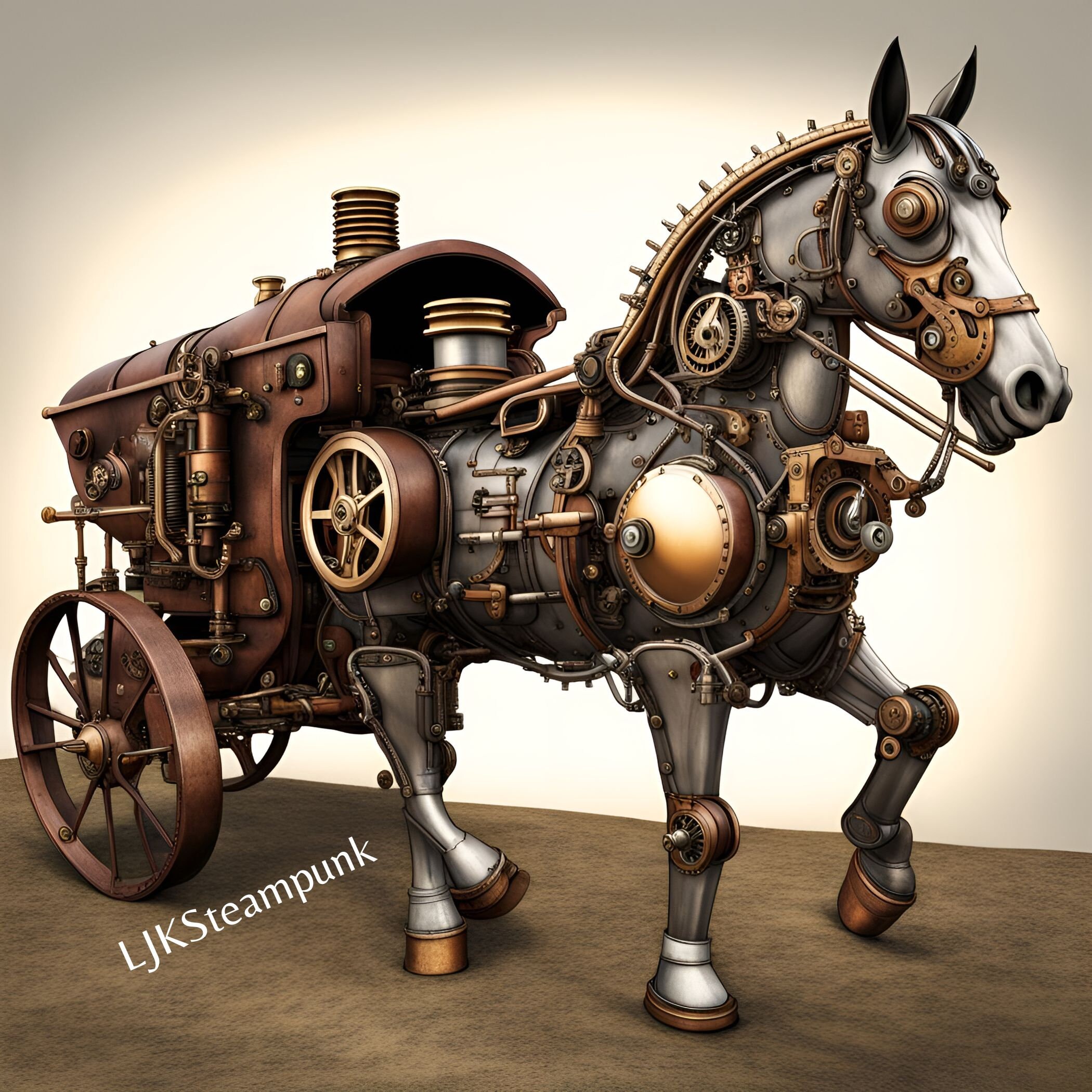 Steampunk Horse Printable Posters Wall Art Unique Designs - Etsy