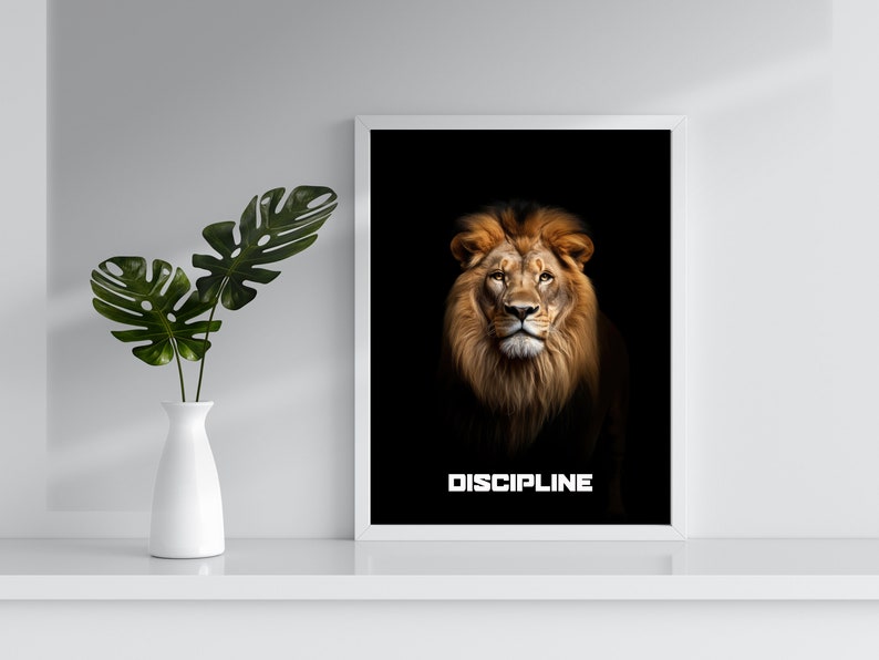 Set of 3 Inspirational Wall Art - Lion, Wolf, Eagle - Instant Digital ...