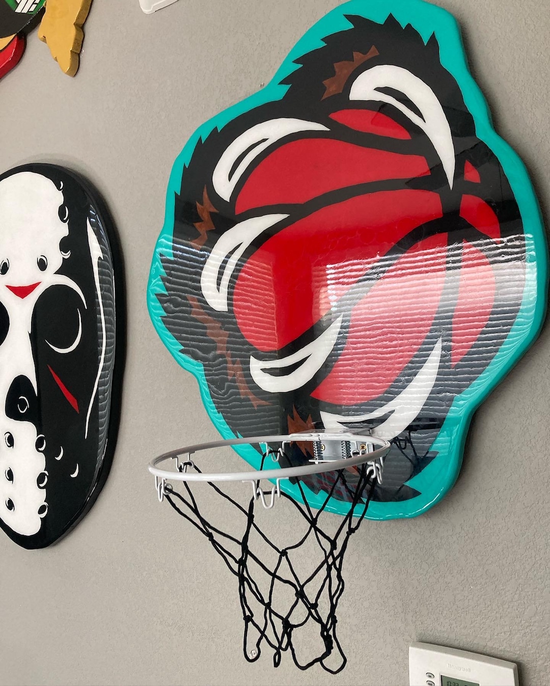 Vancouver Grizzlies Mini Hoop Goal: NBA Room Decor, Wood Resin Wall Art ...