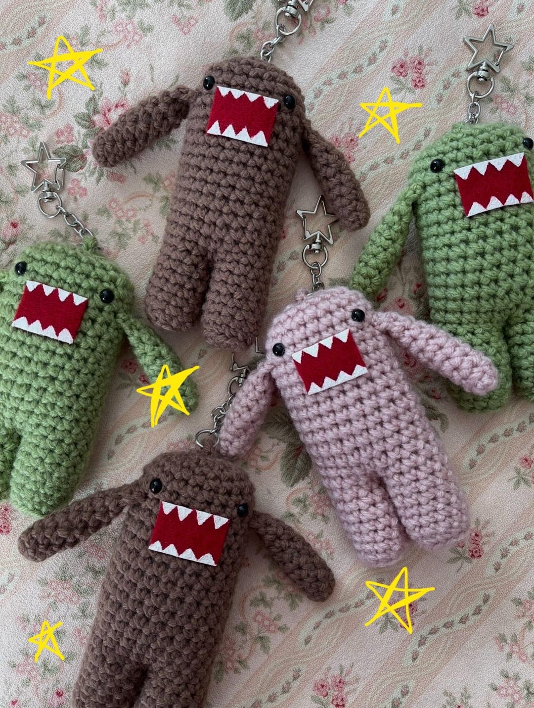 Crochet 2000s Do-mo Keychain (made to Order) - Etsy